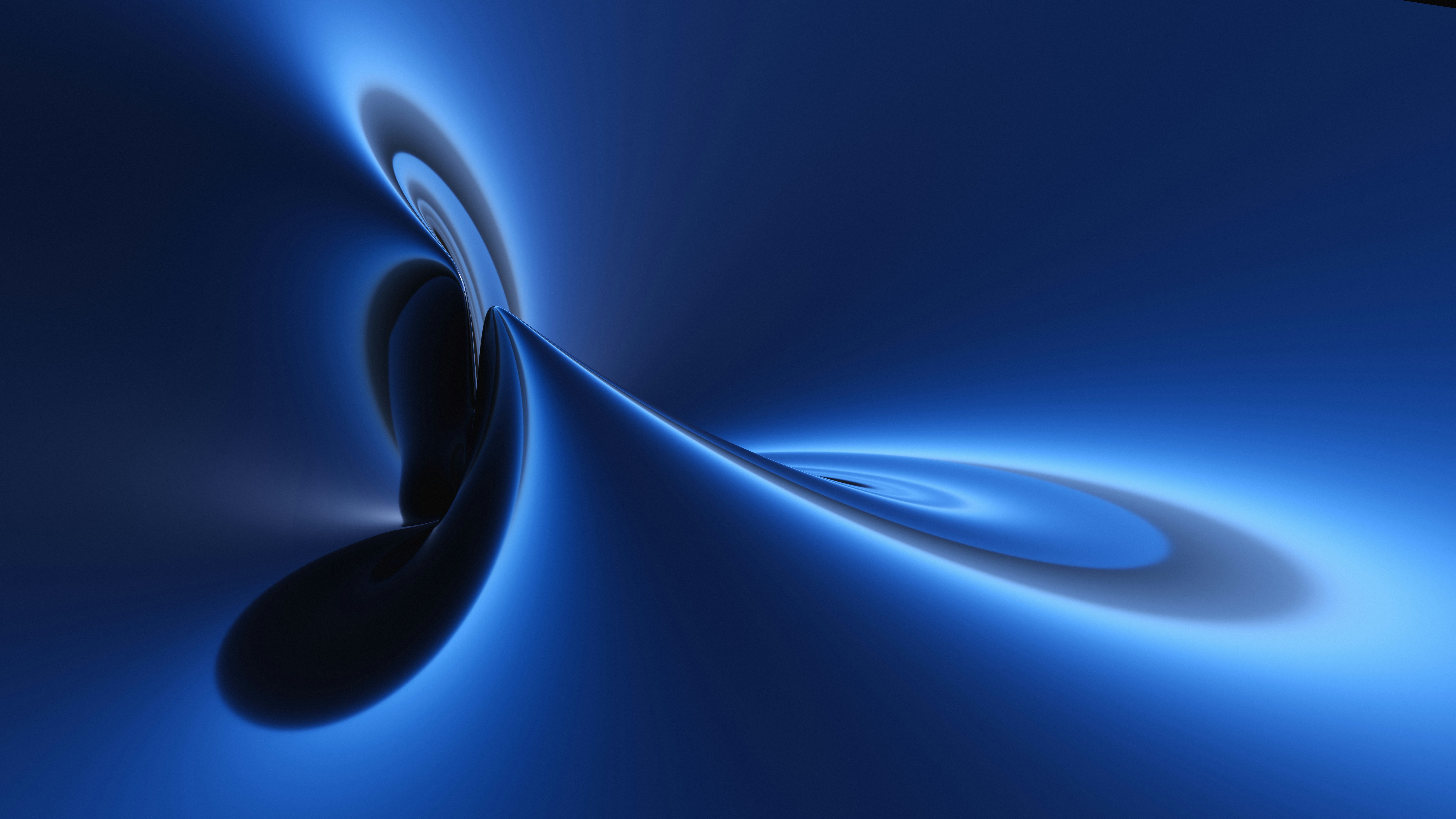 Abstract, swirling blue forms create an interesting design. photo ...