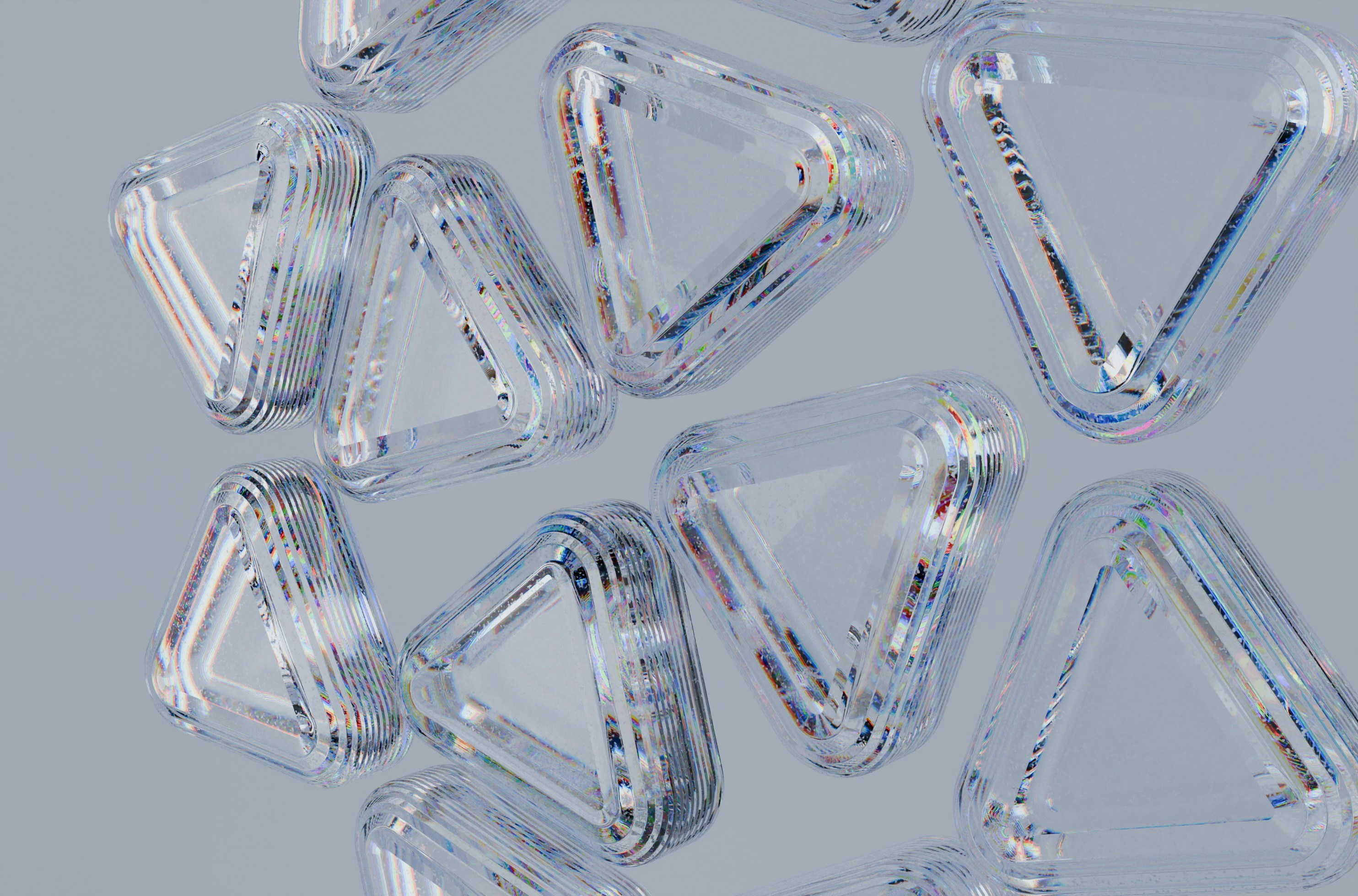 Clear triangular shapes are clustered together. photo – Free Wallpaper ...