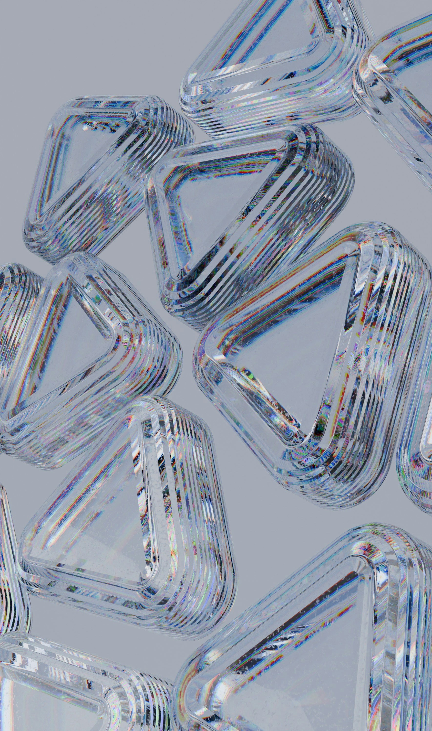 Transparent triangular rings float in the image. photo – Free Wallpaper ...