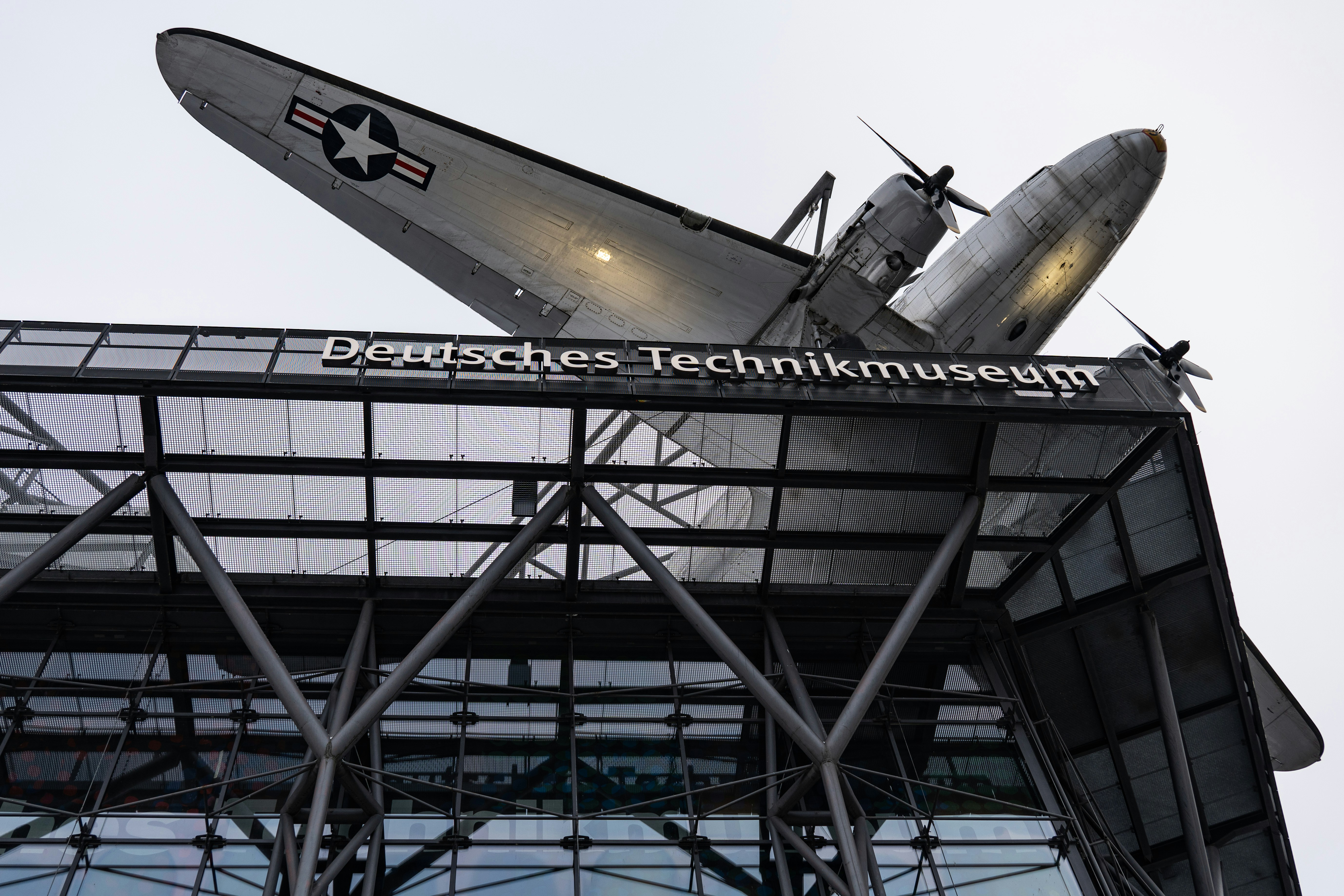 Propeller Guardian Above Berlin's Deutsches Technikmuseum