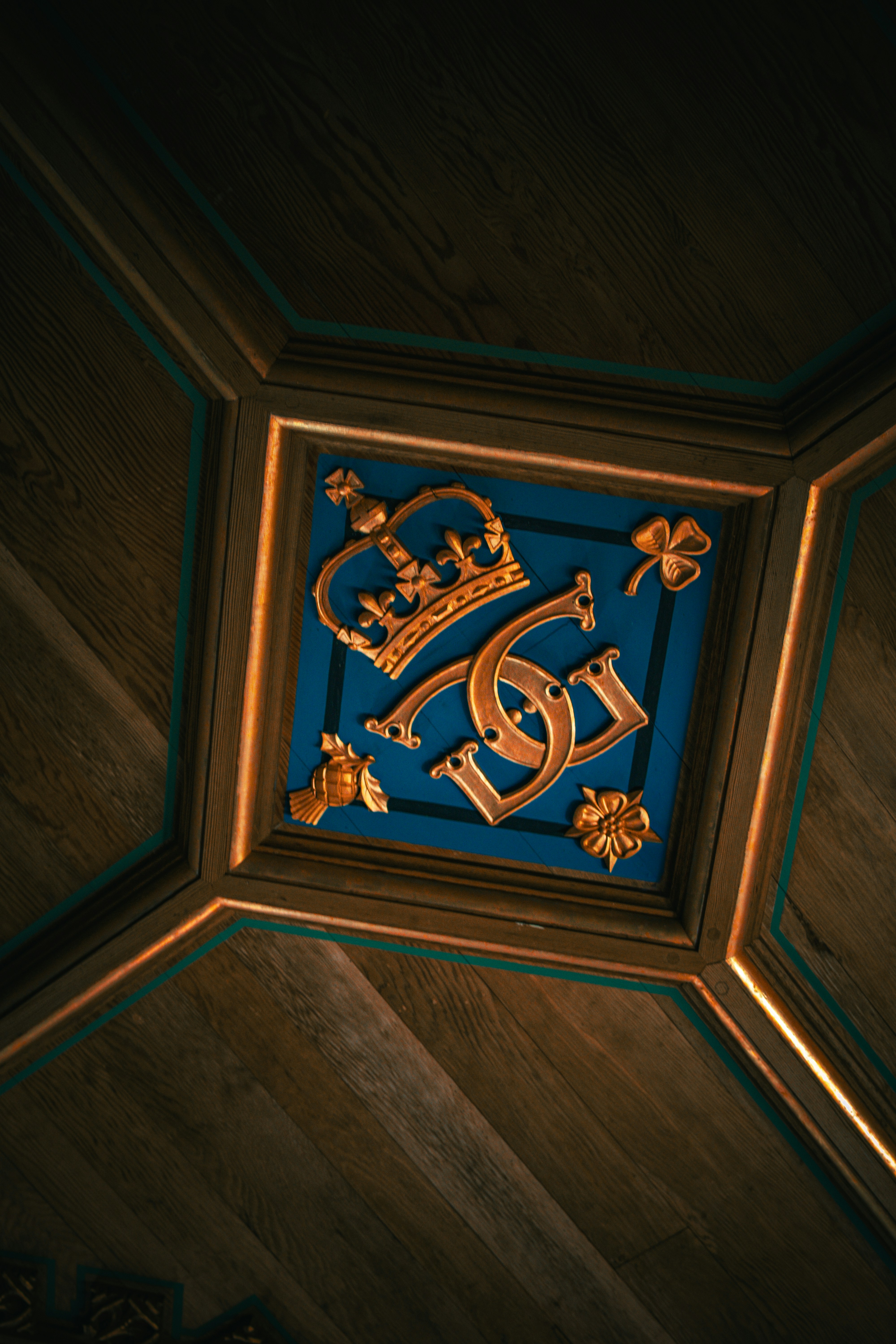 The ceiling of the drawing room of the Dunnottar Castle