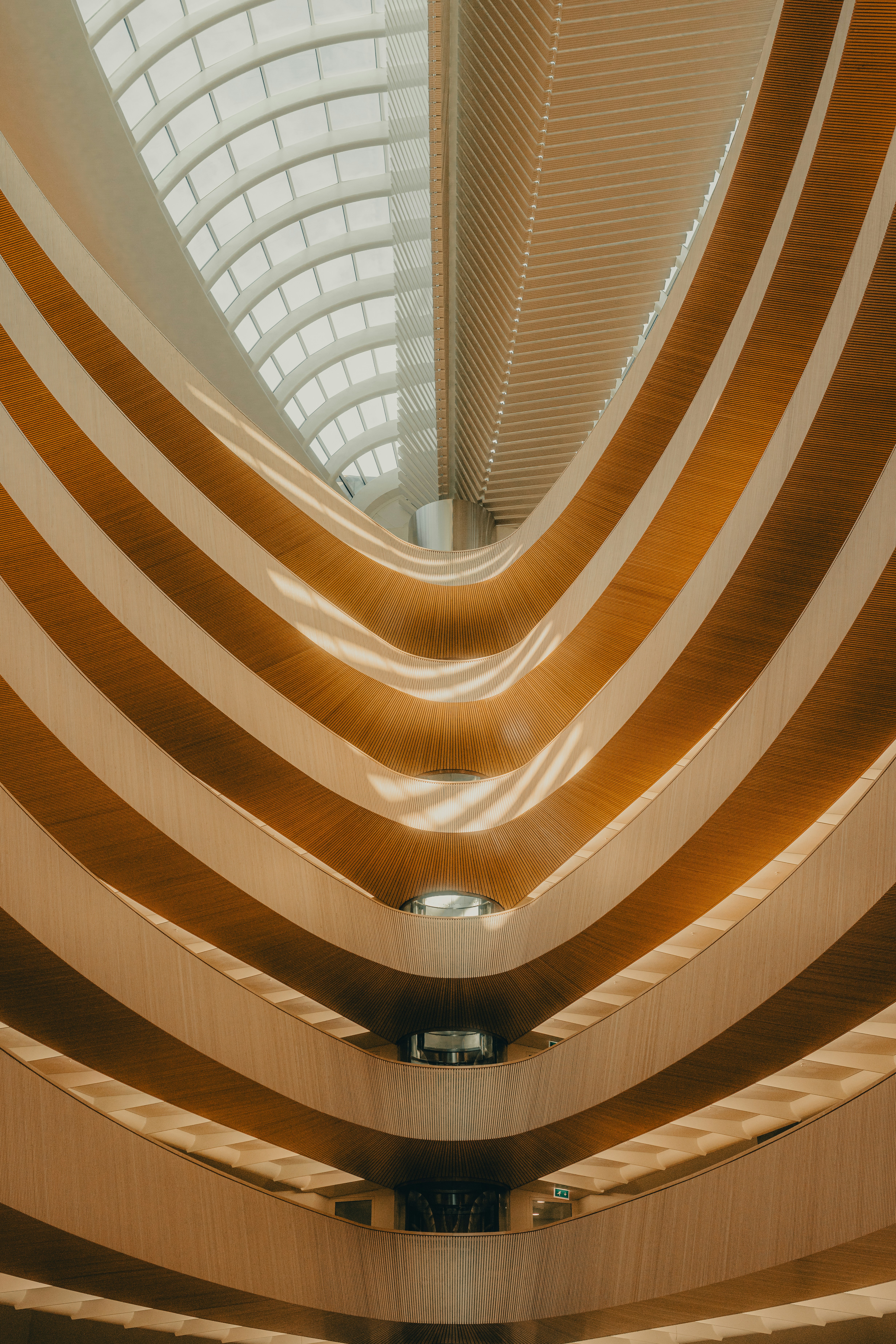 An abstract shot of a unique building interior. photo – Free Cinematic ...