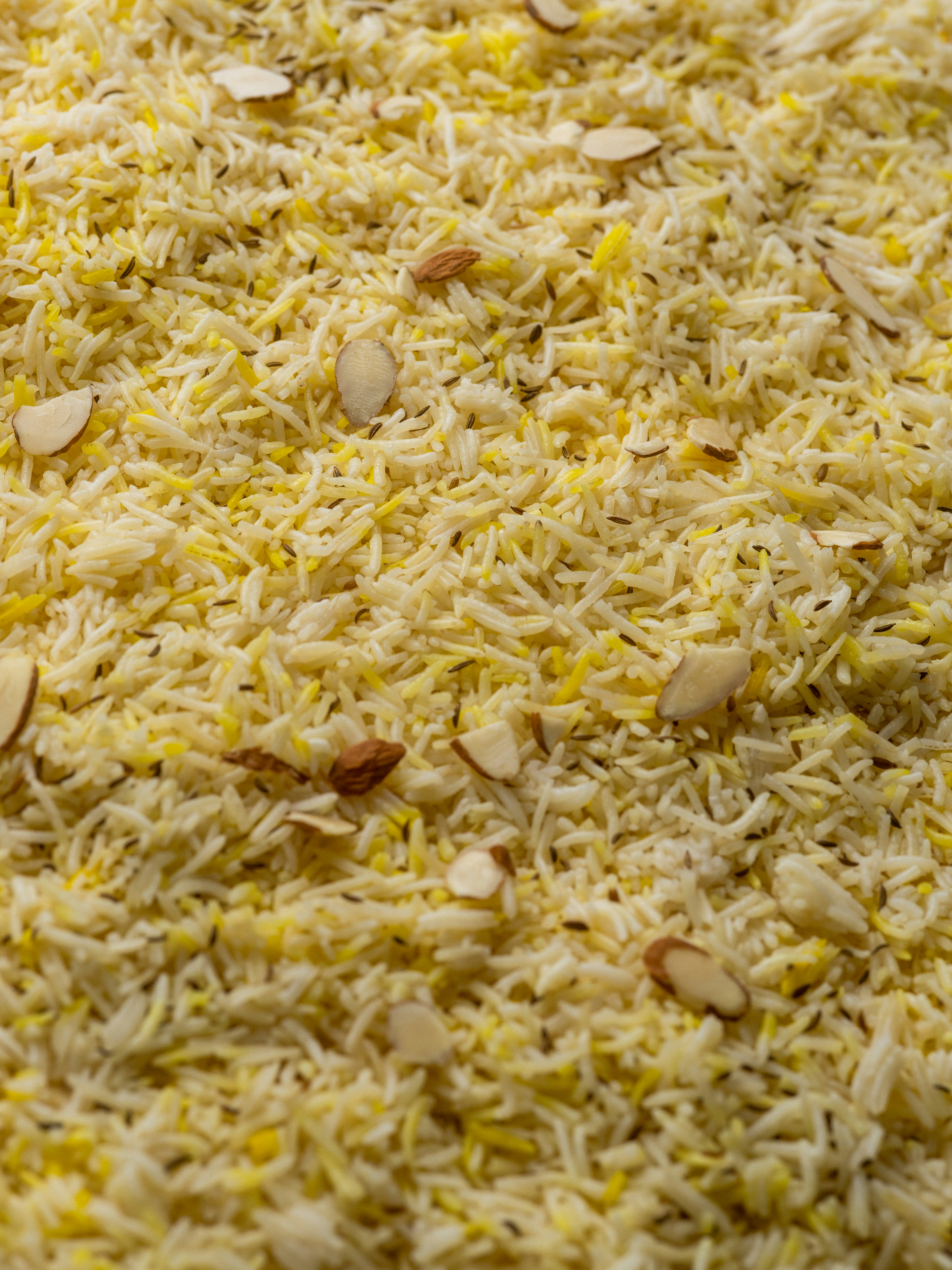 Delicious rice pilaf with sliced almonds. photo – Free Food Image on ...