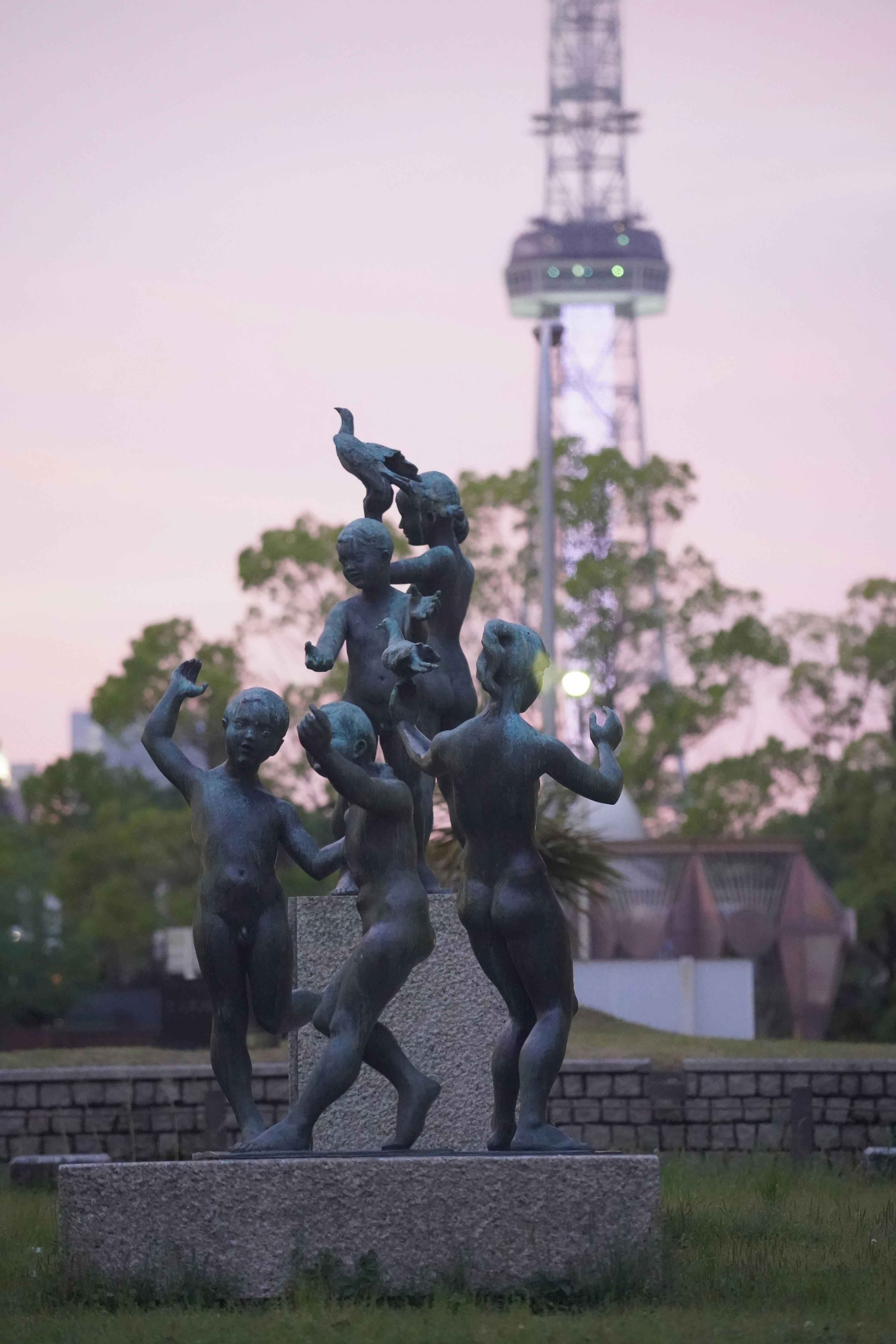 Children of the Fountain: Bronze Playgrounds Under a Radio Tower