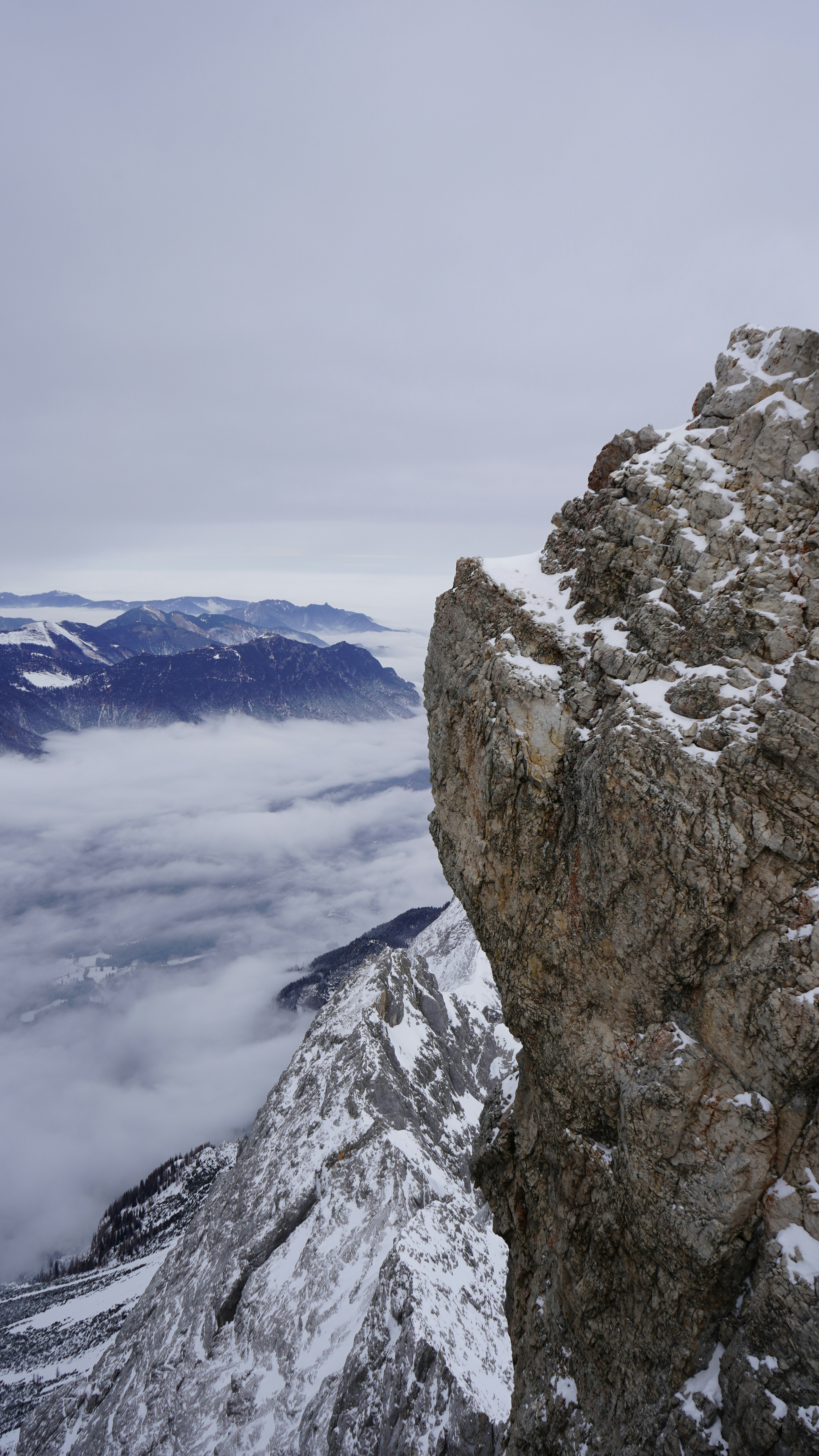 A beautiful view from the top of Zugspitze, Germany