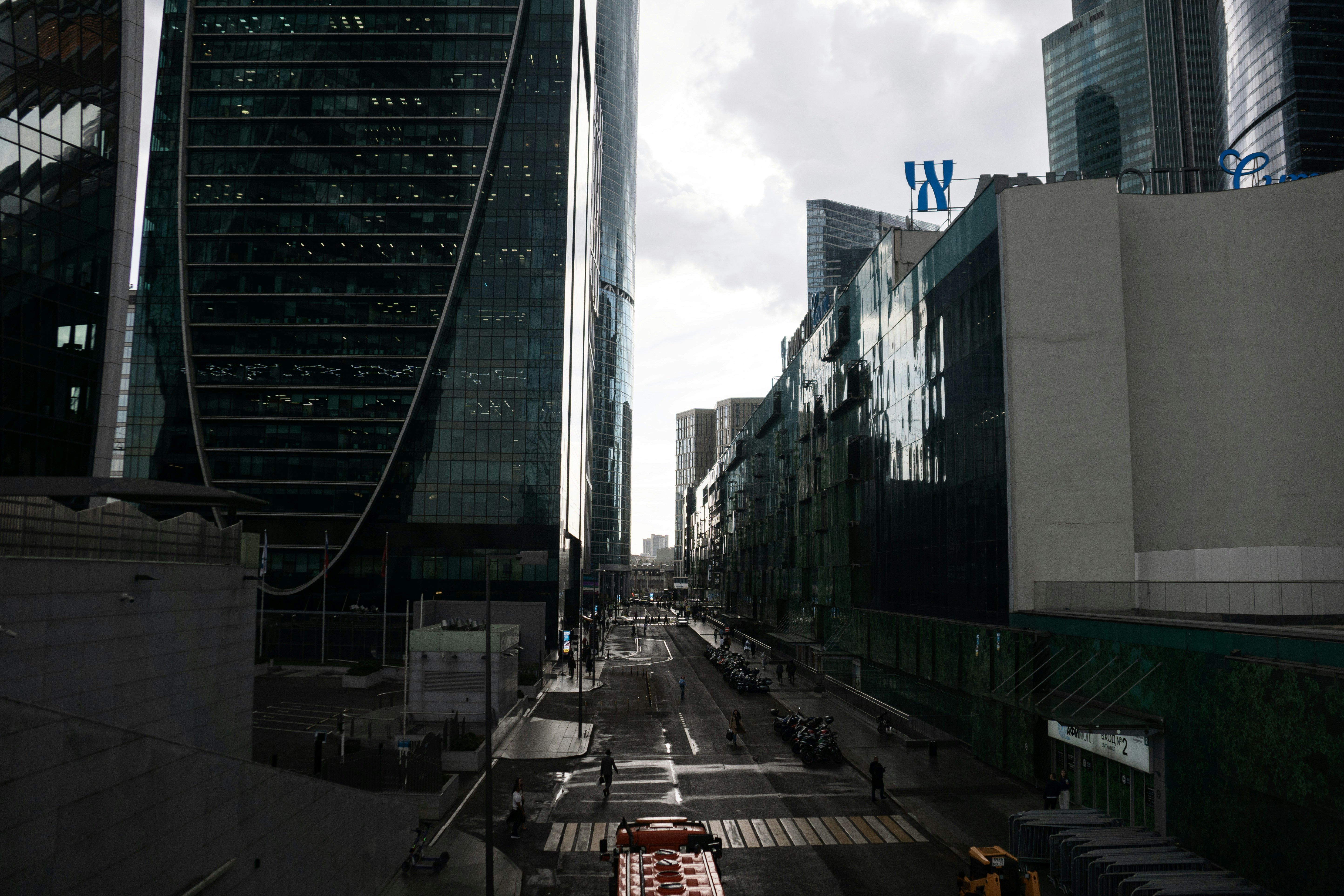 Vanishing Point: A Street Between Glass Giants