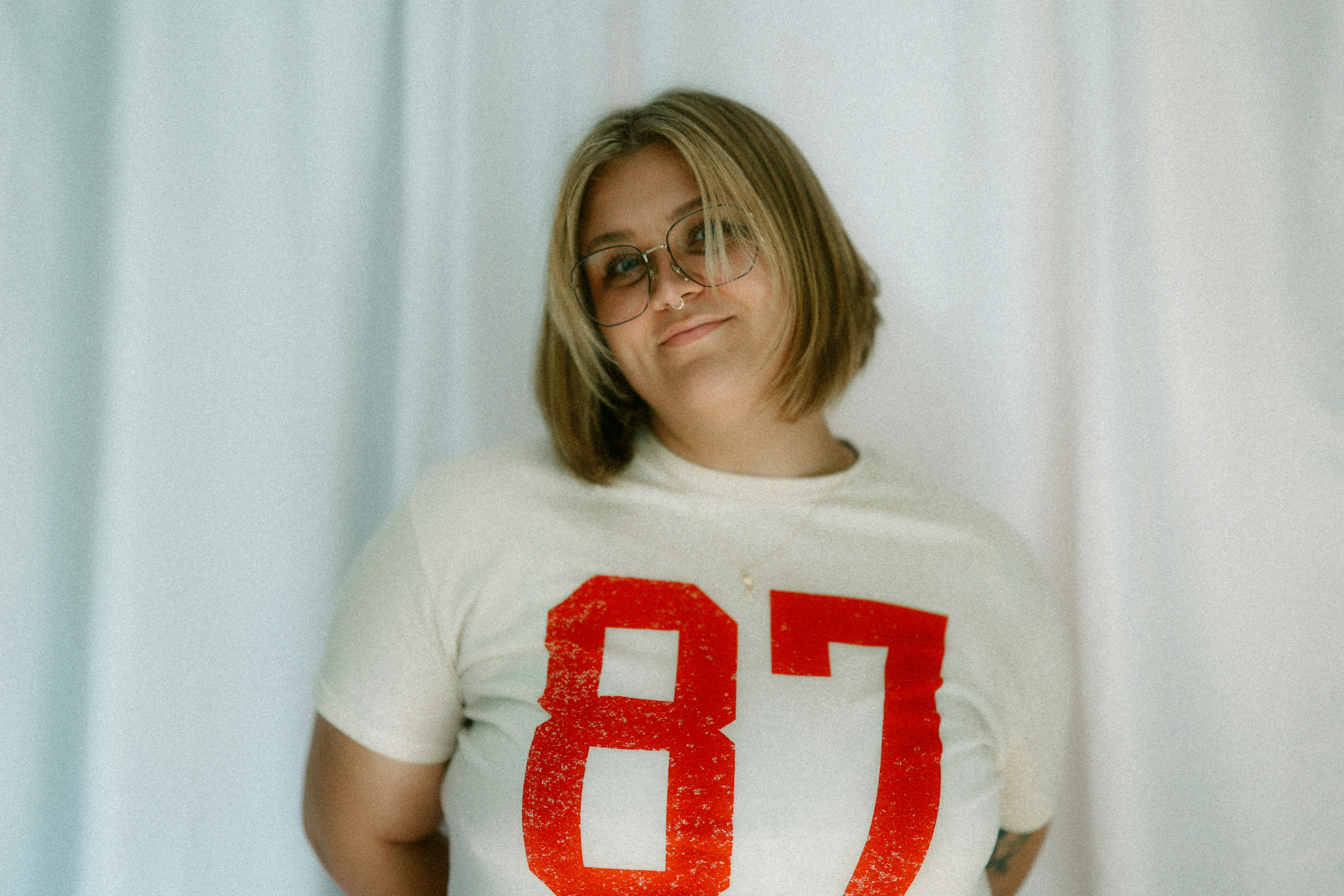 Soft Backdrop, Bold 87: A Portrait in Diffused Light
