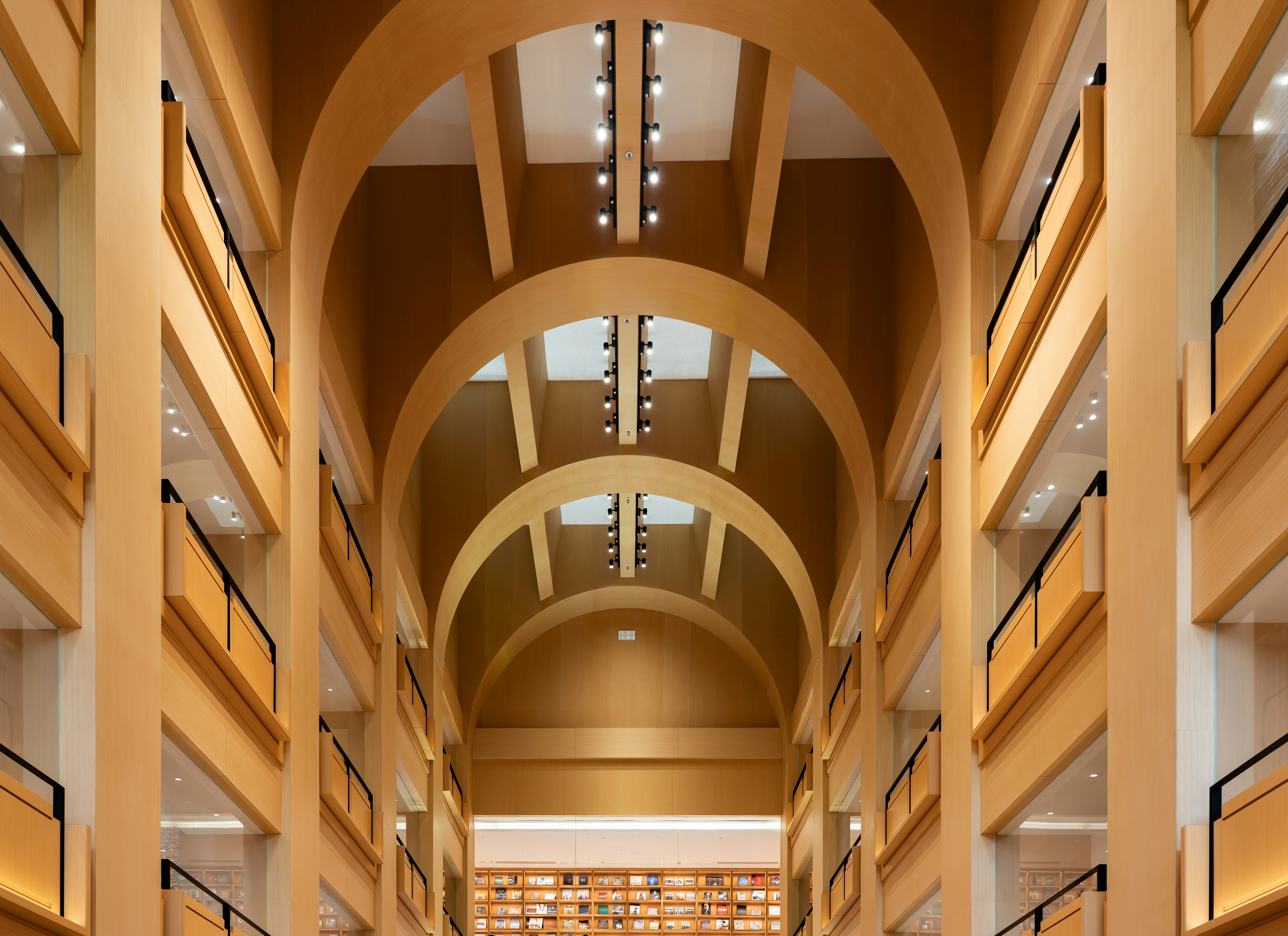 Elegant library interior with arches and natural lighting. photo – Free ...