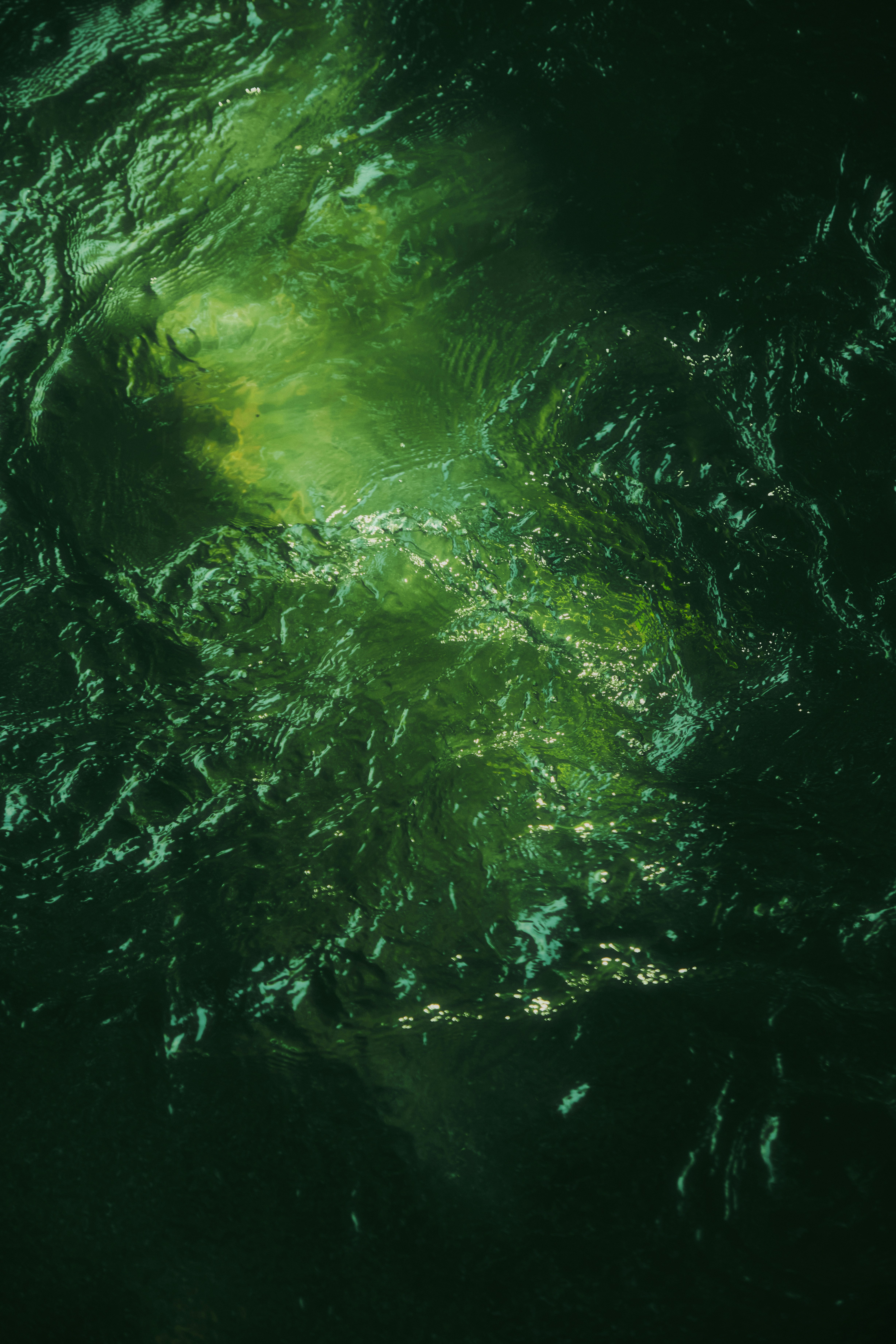 Deep green water with subtle light. photo – Free Wallpaper Image on ...