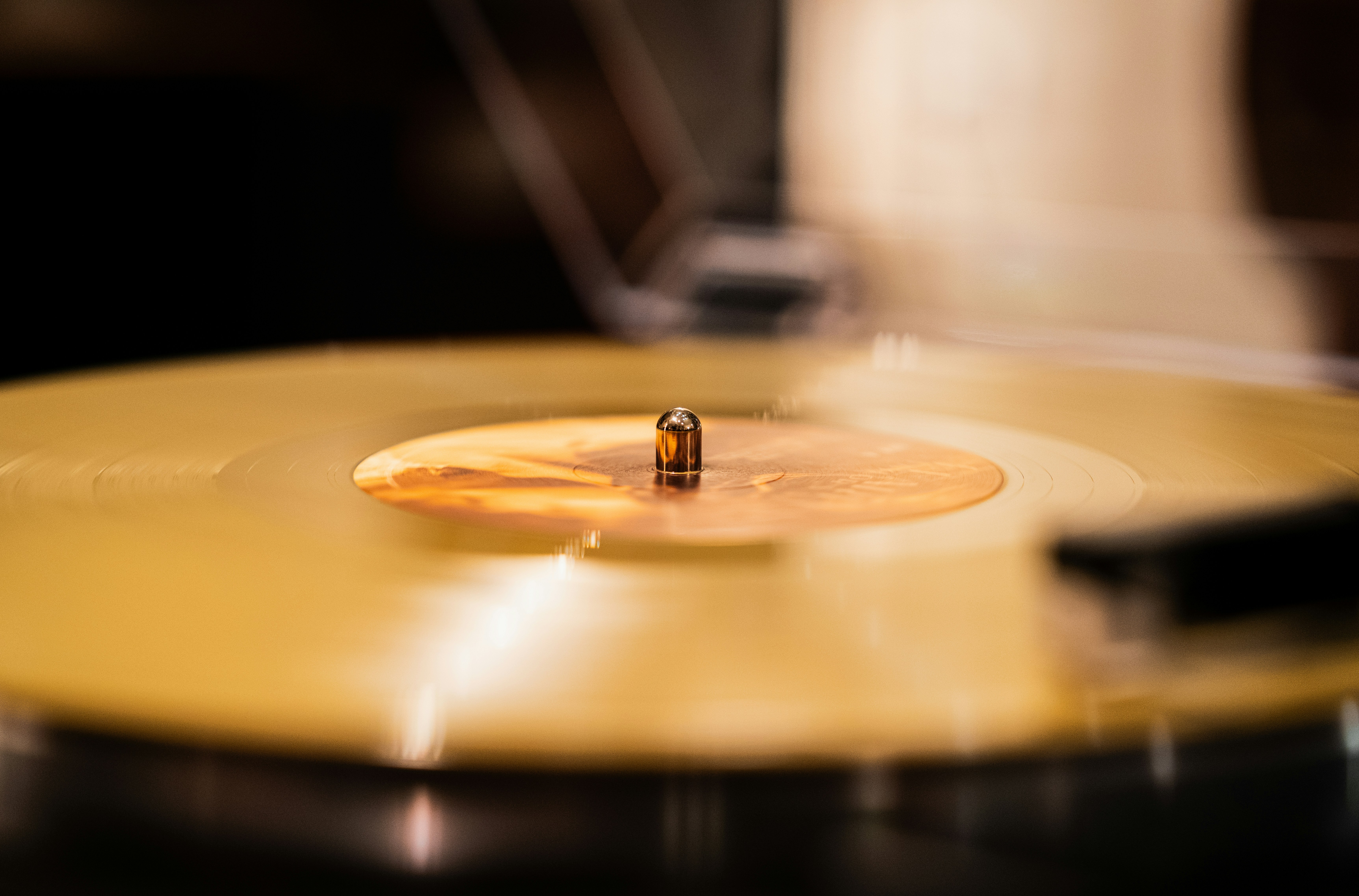 A record is spinning on the turntable.Thibault Lam Tran