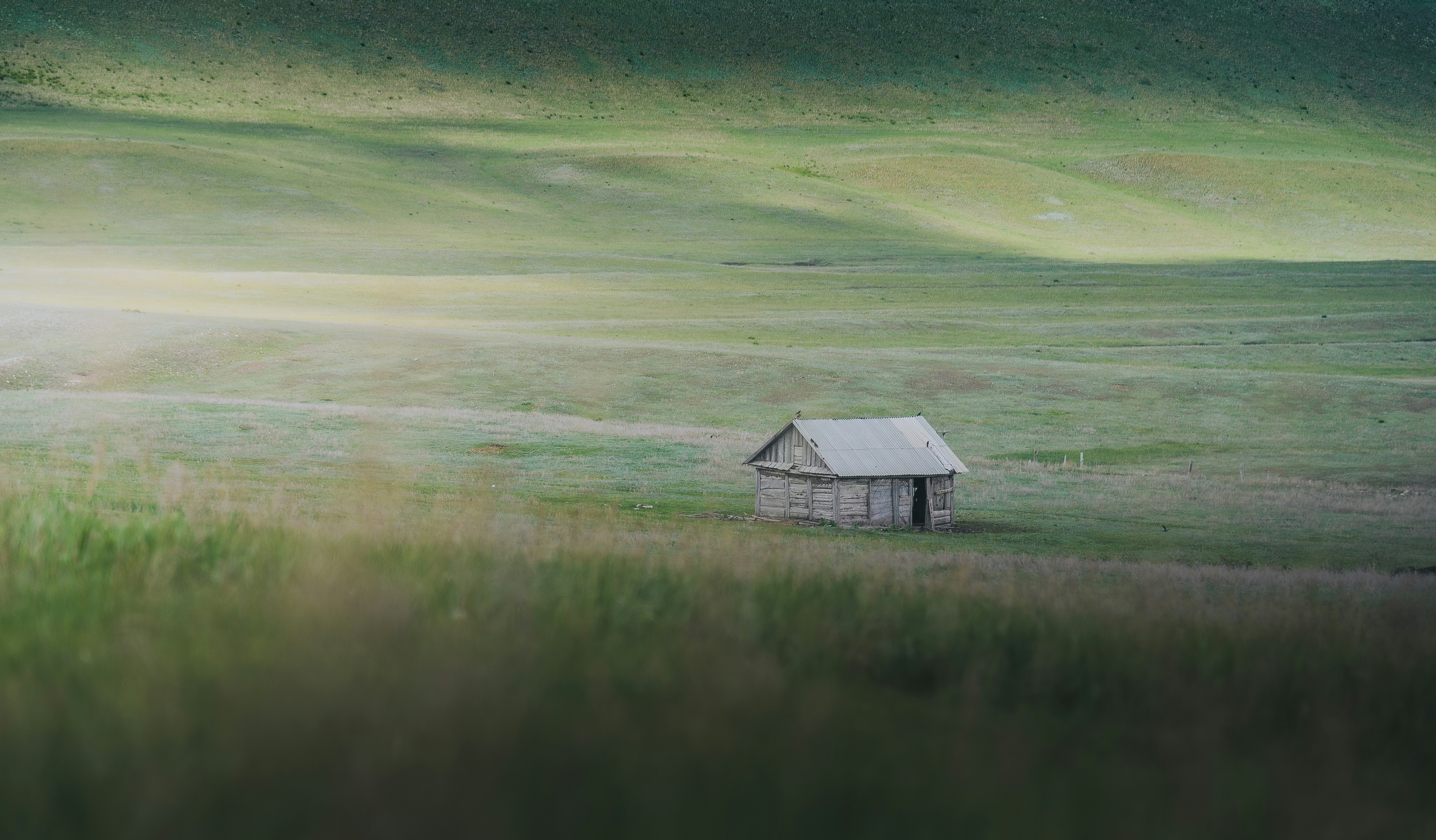 A small shack stands alone in a field. photo – Free Building Image on ...