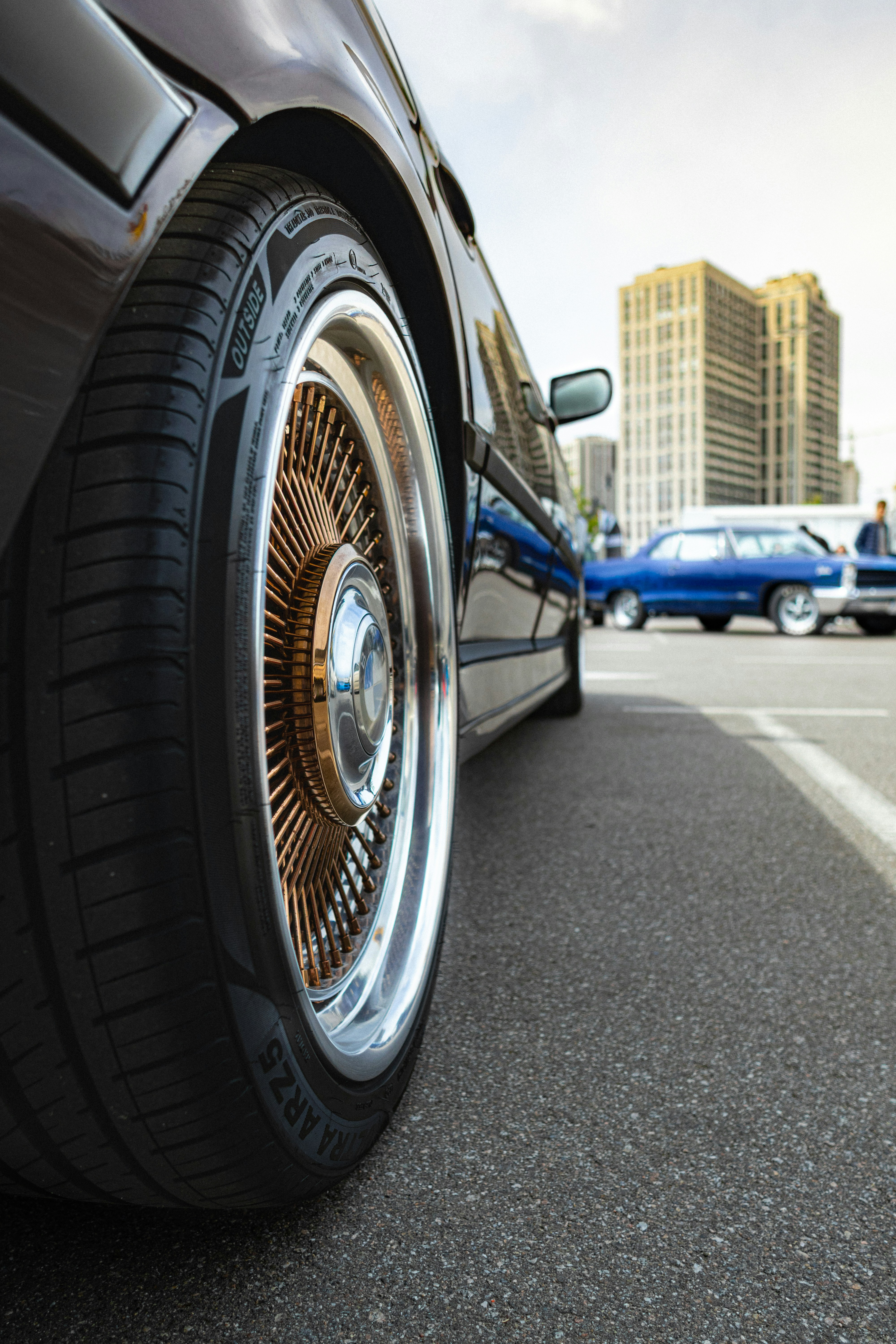 Close-up shows a car's sleek wheel and tire. photo – Free Bmw Image on ...