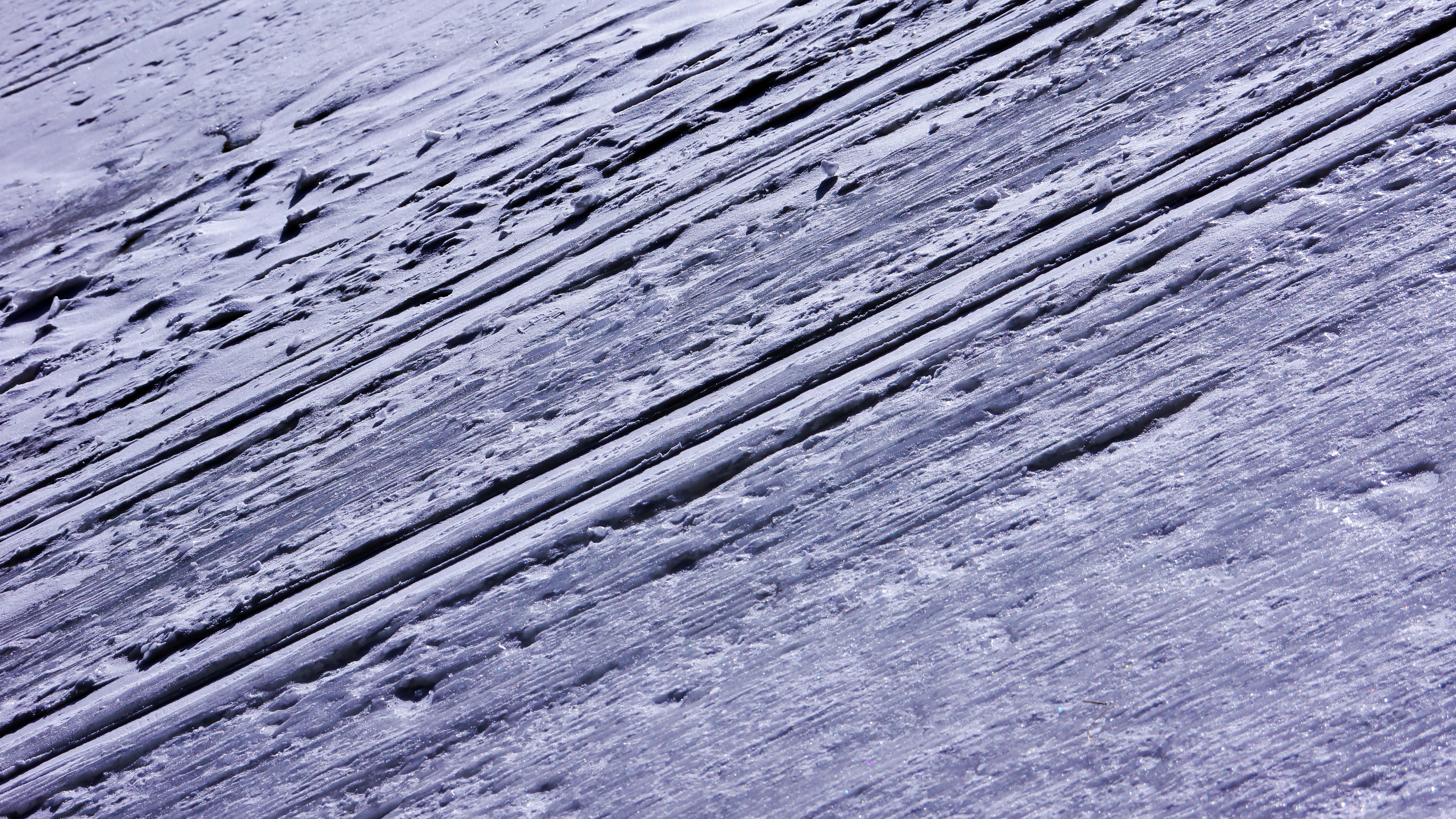 Ski tracks are visible in fresh snow. photo – Free Texture Image on ...