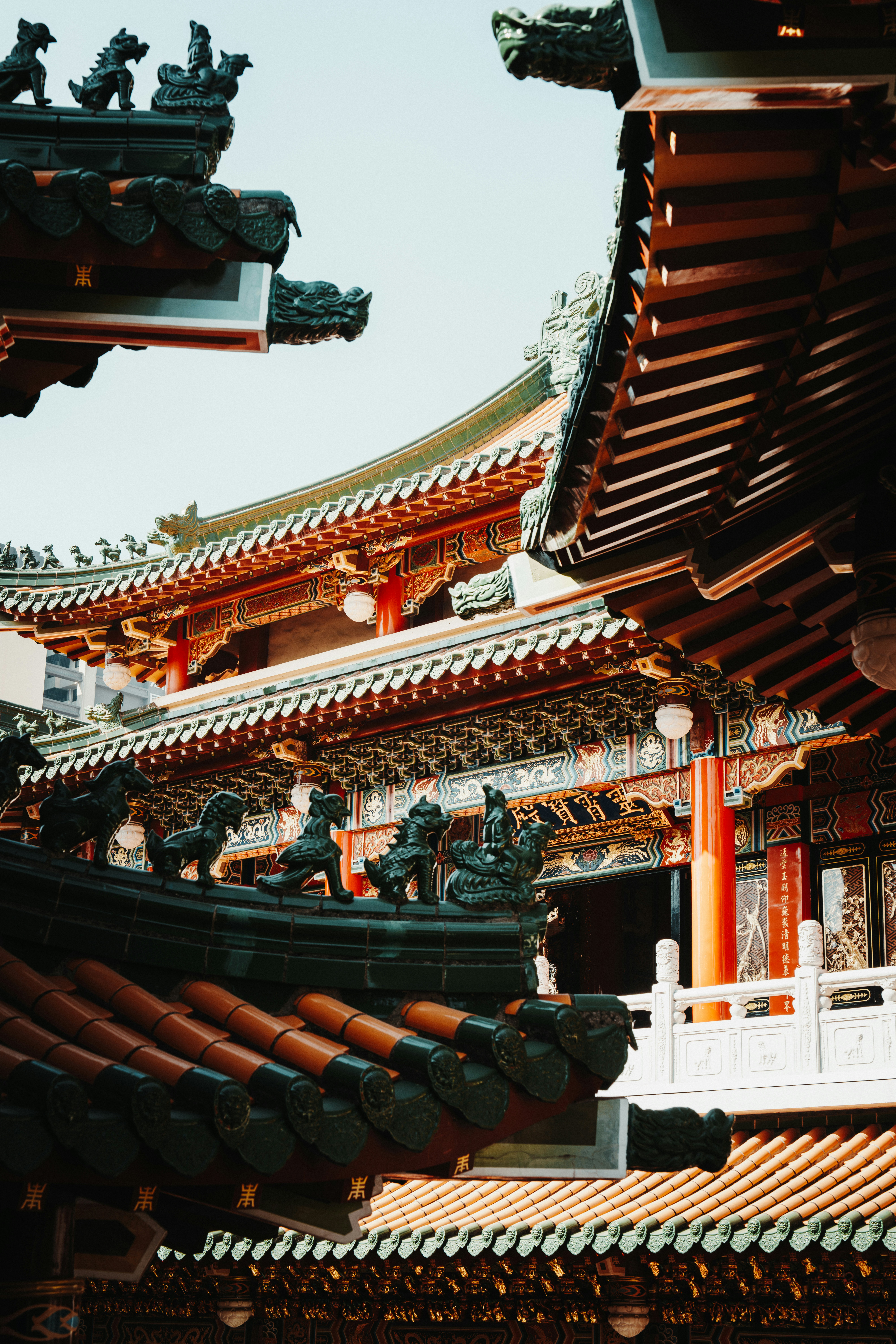 Intricate details of an asian-style temple roof. photo – Free Building ...