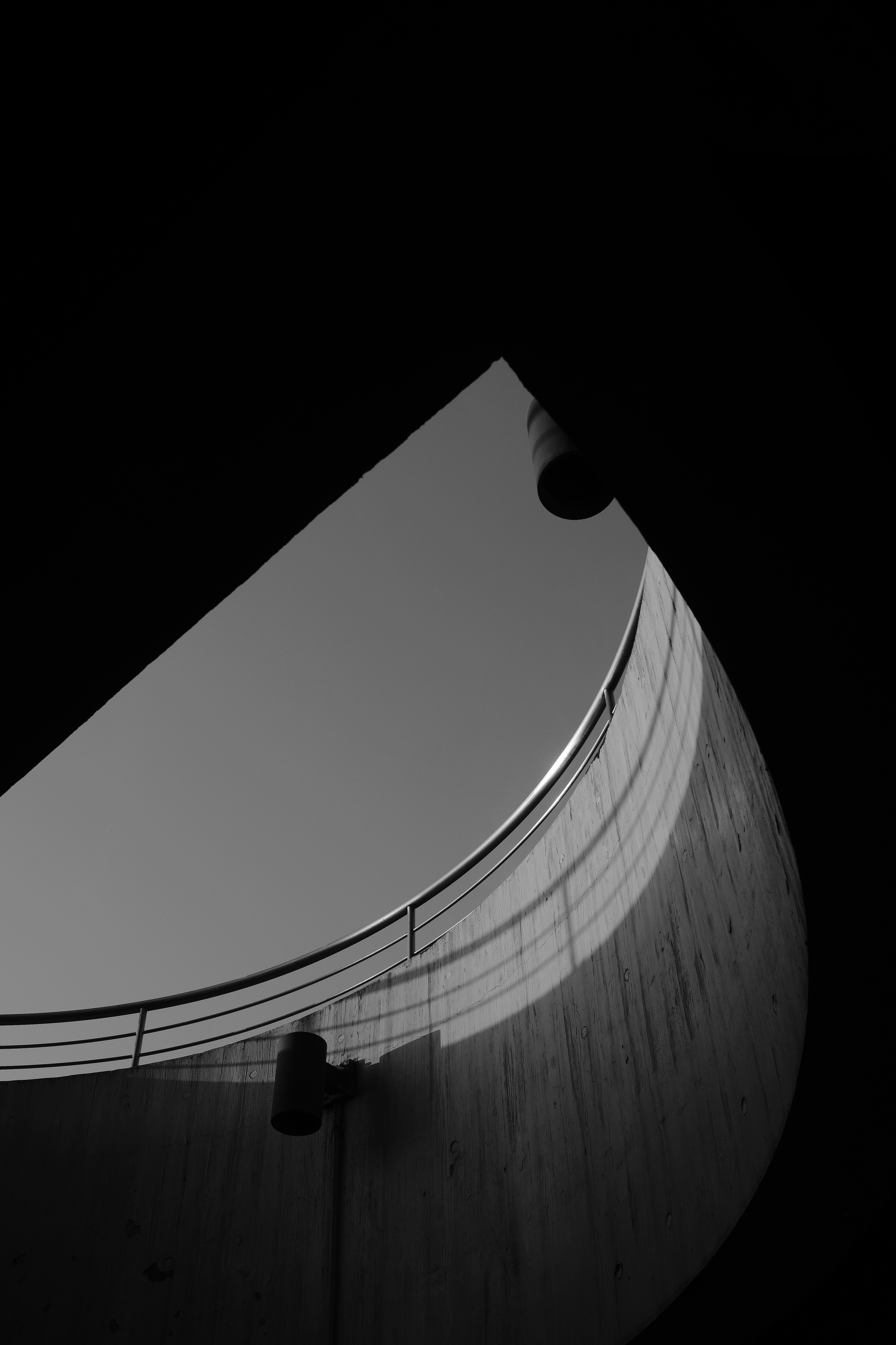 A circular balcony is seen from below. photo – Free Street photography ...
