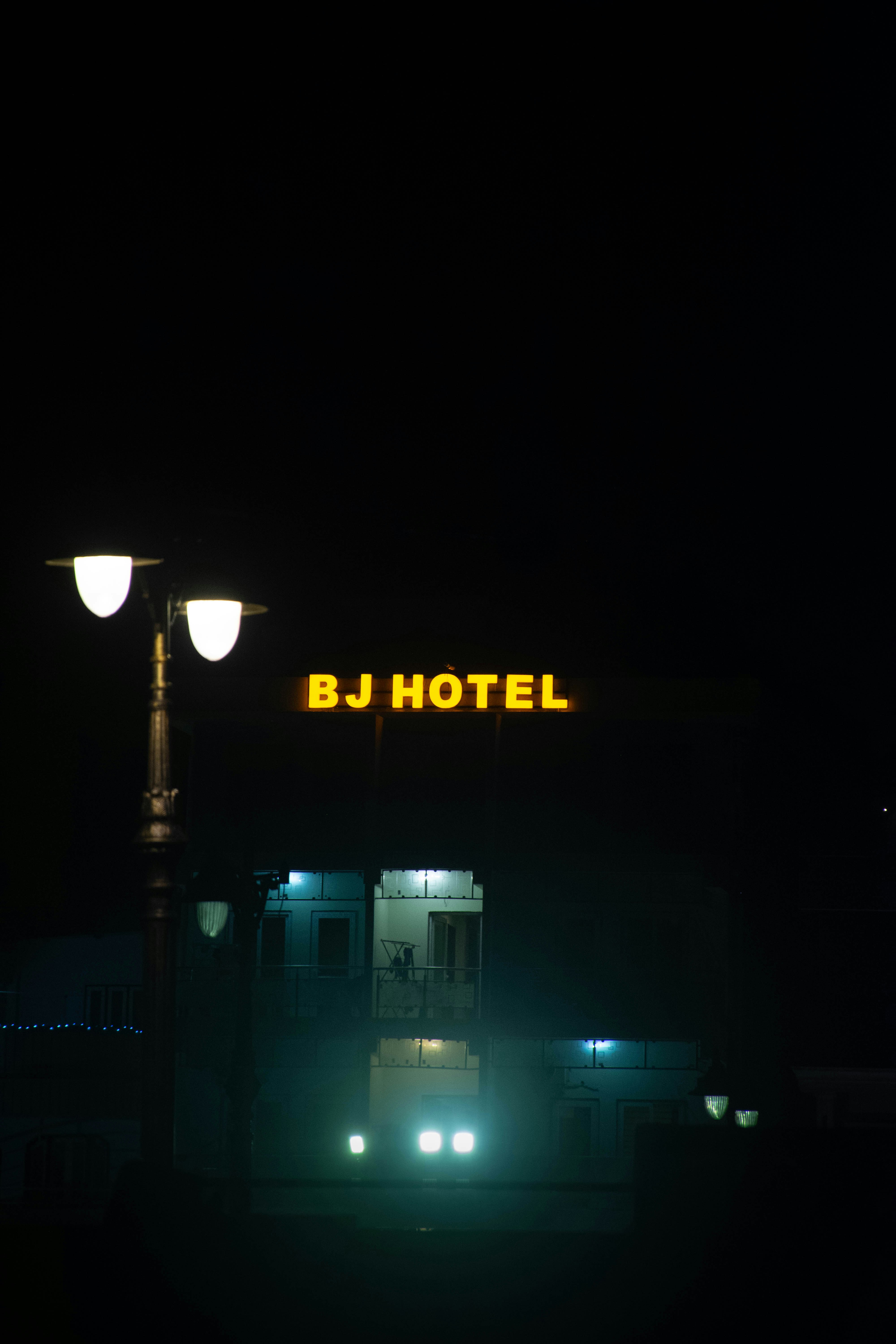 Neon Glow in the Night: A Beacon of Hospitality
