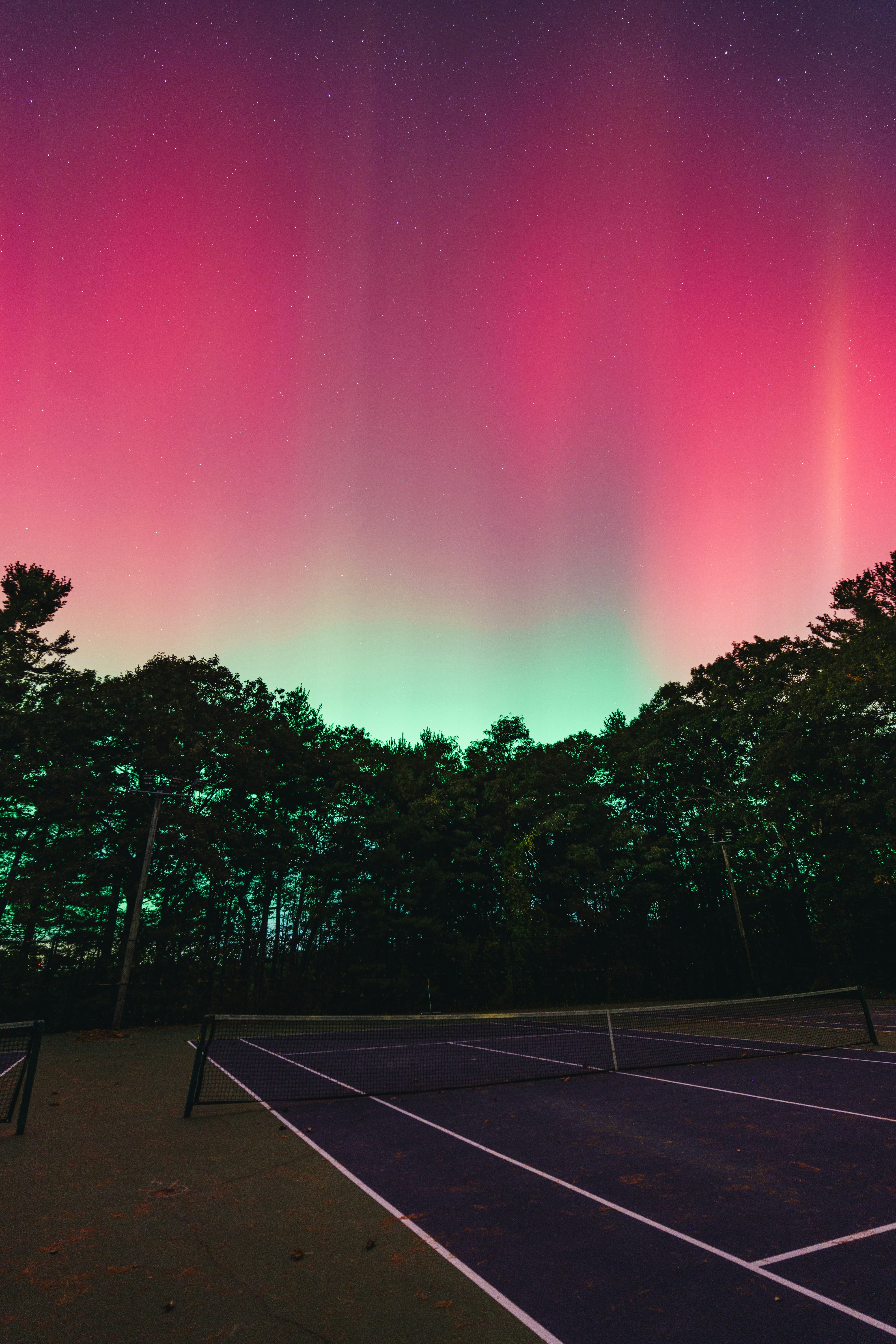 Celestial Dance Over Abandoned Courts