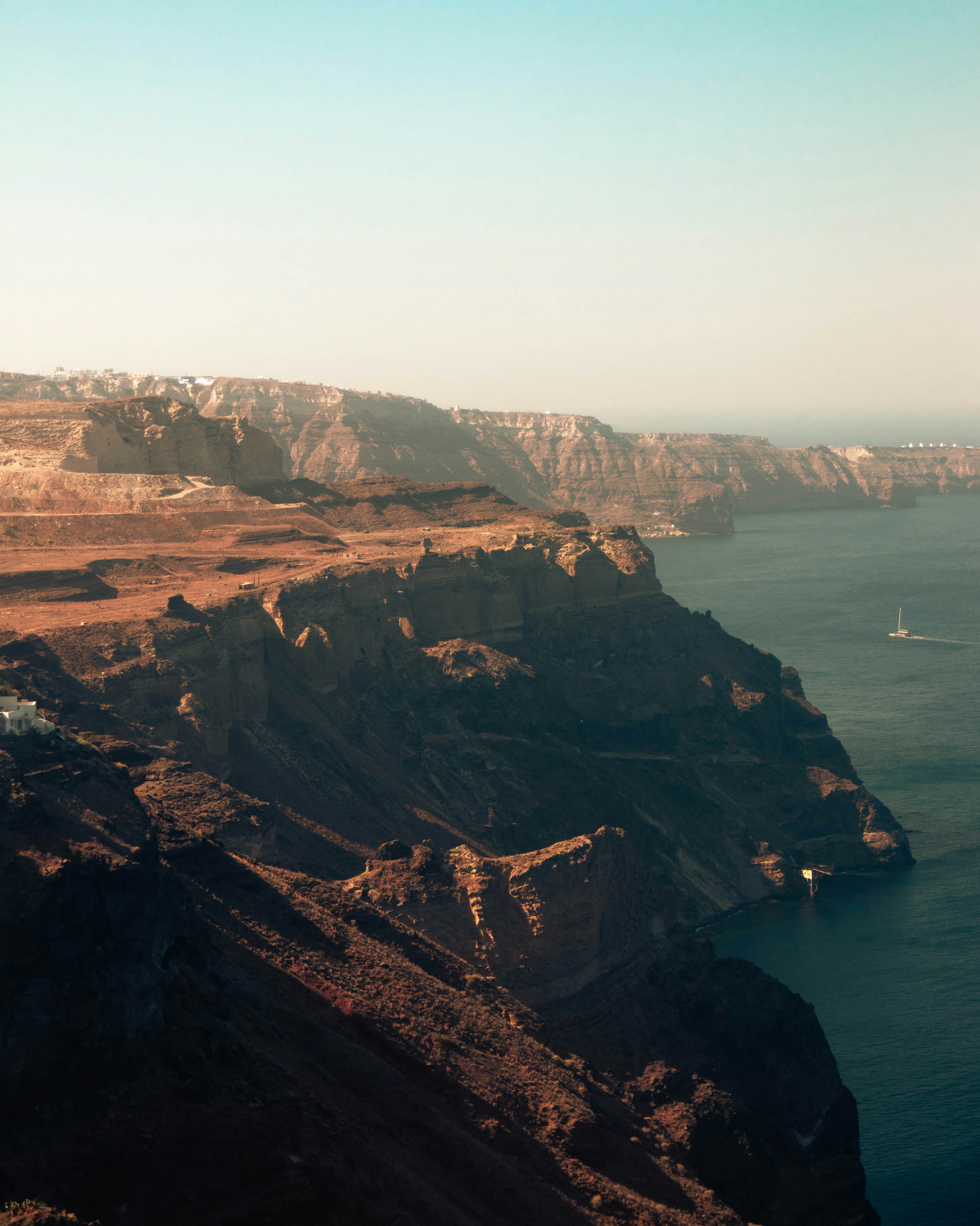Sunlit Cliffs Above a Quiet Sea
