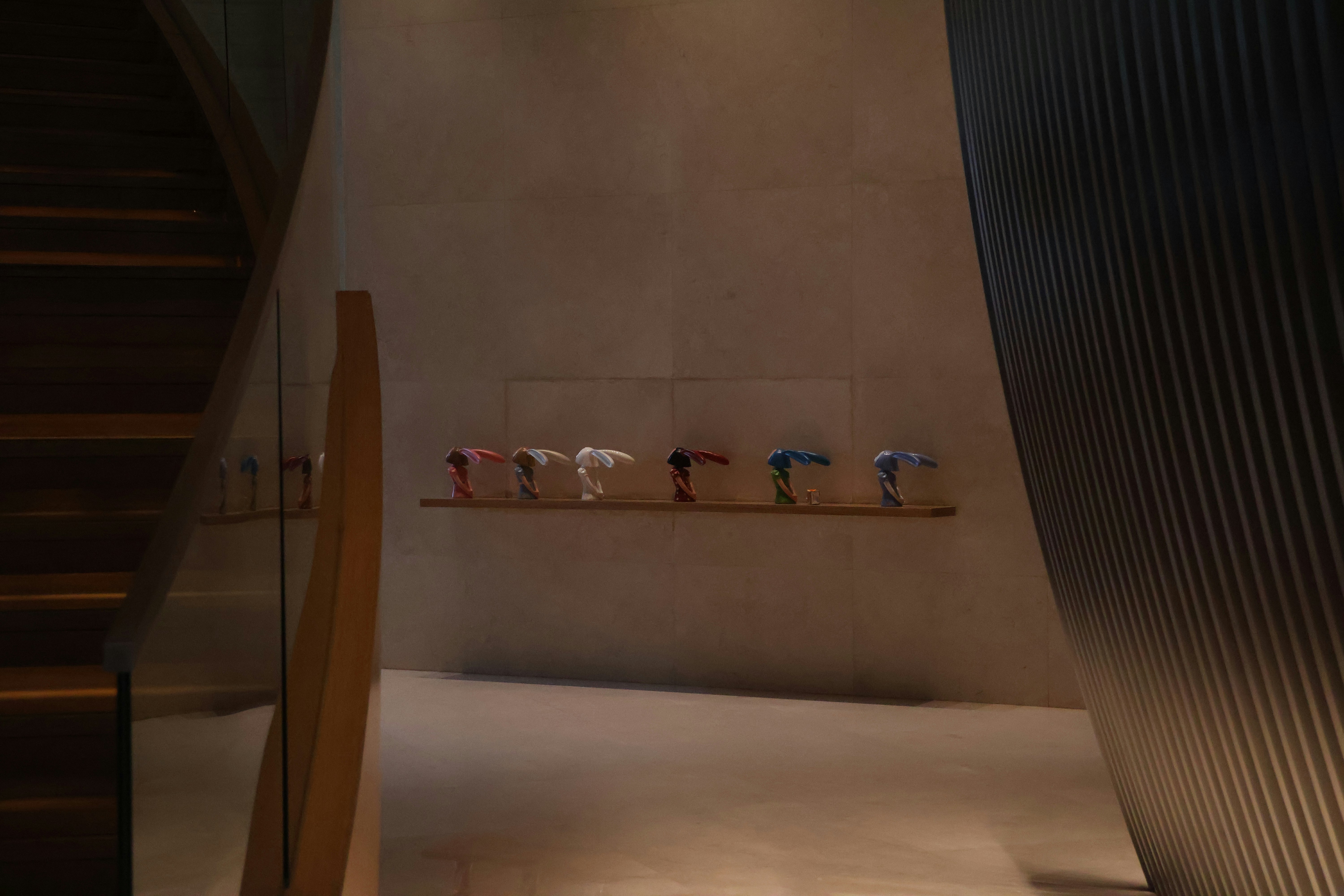 Curved Elegance: A Display of Colorful Forms