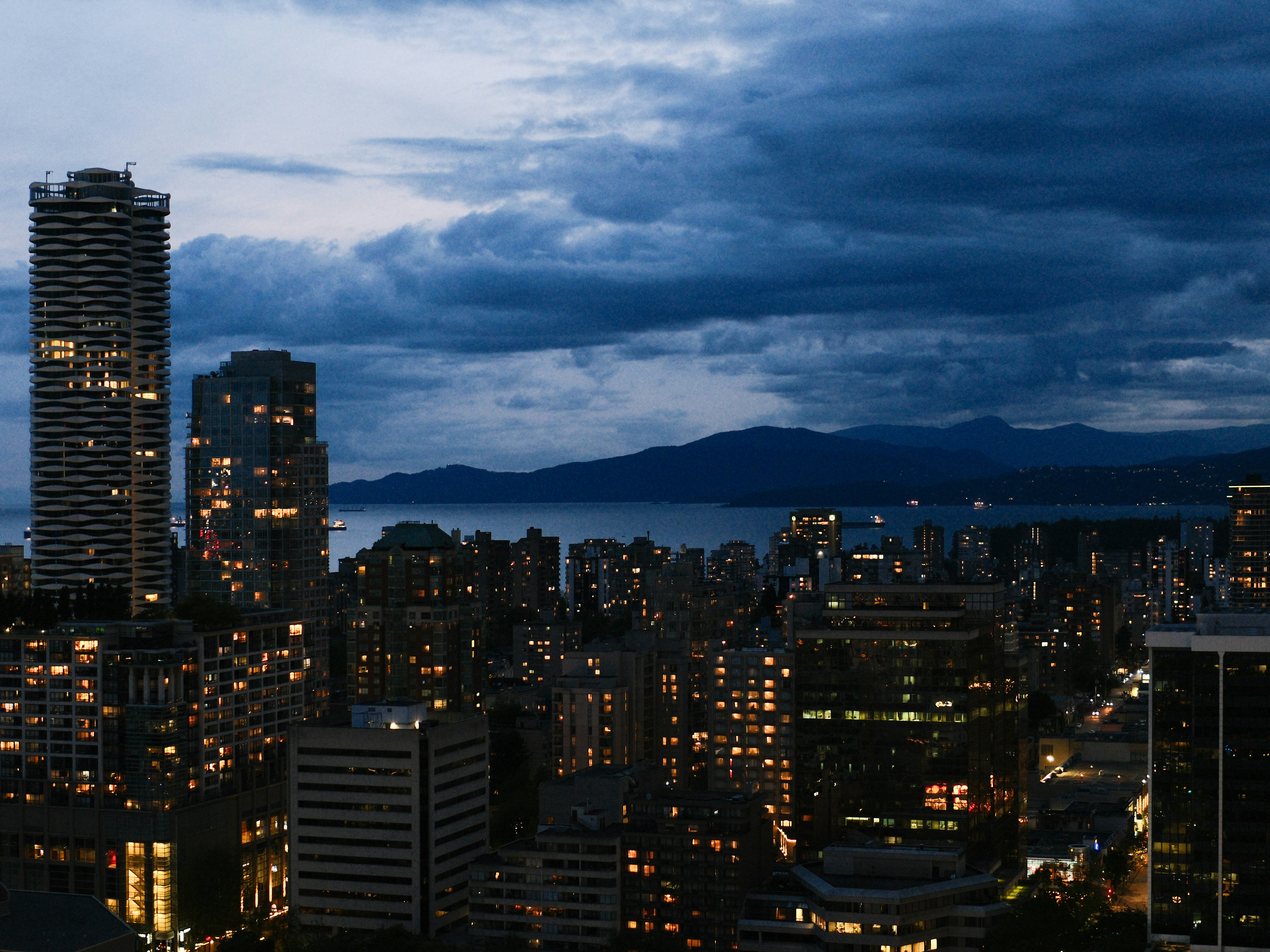 Vancouver at dusk.