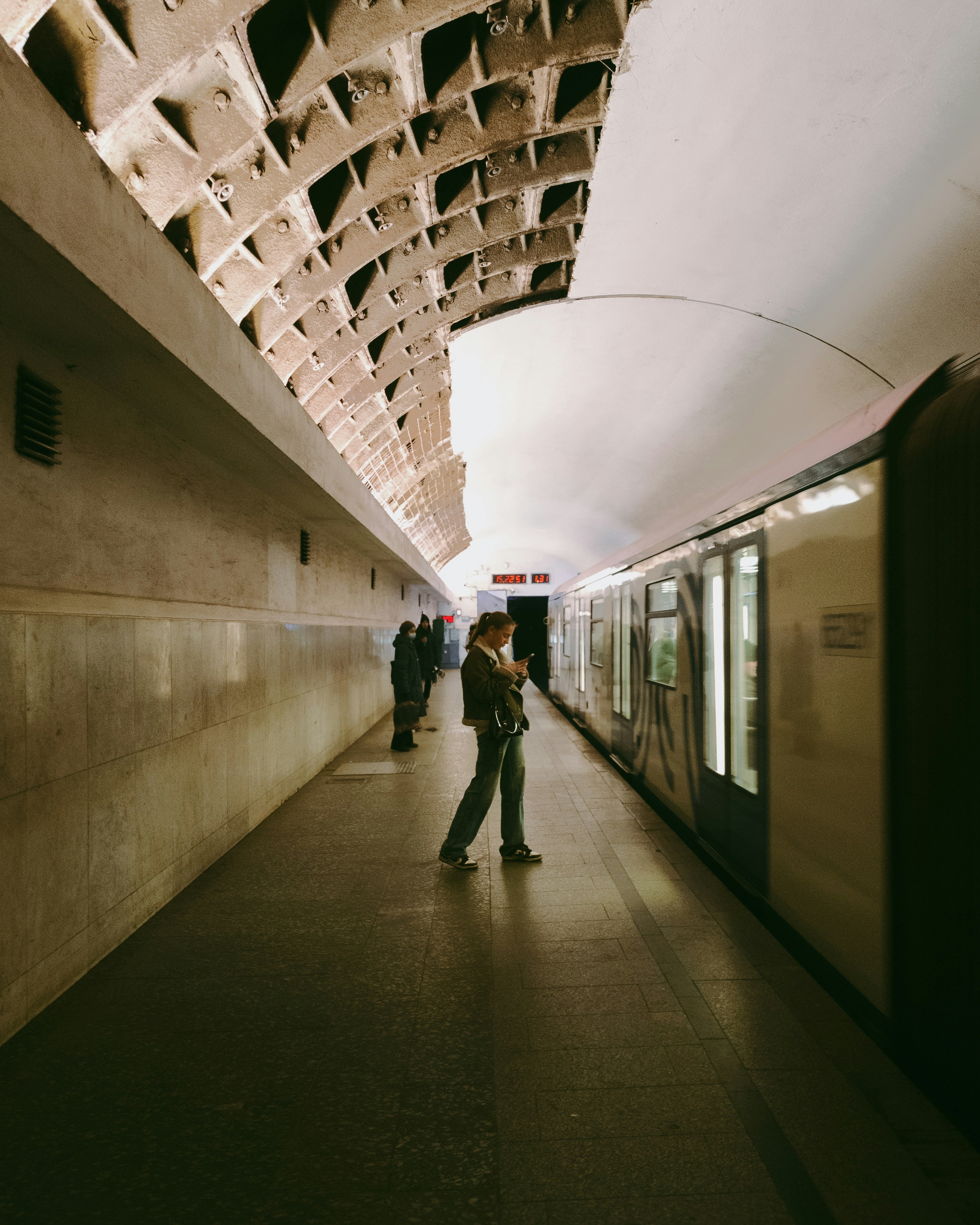 Urban Transit Reflection: A Moment in Motion