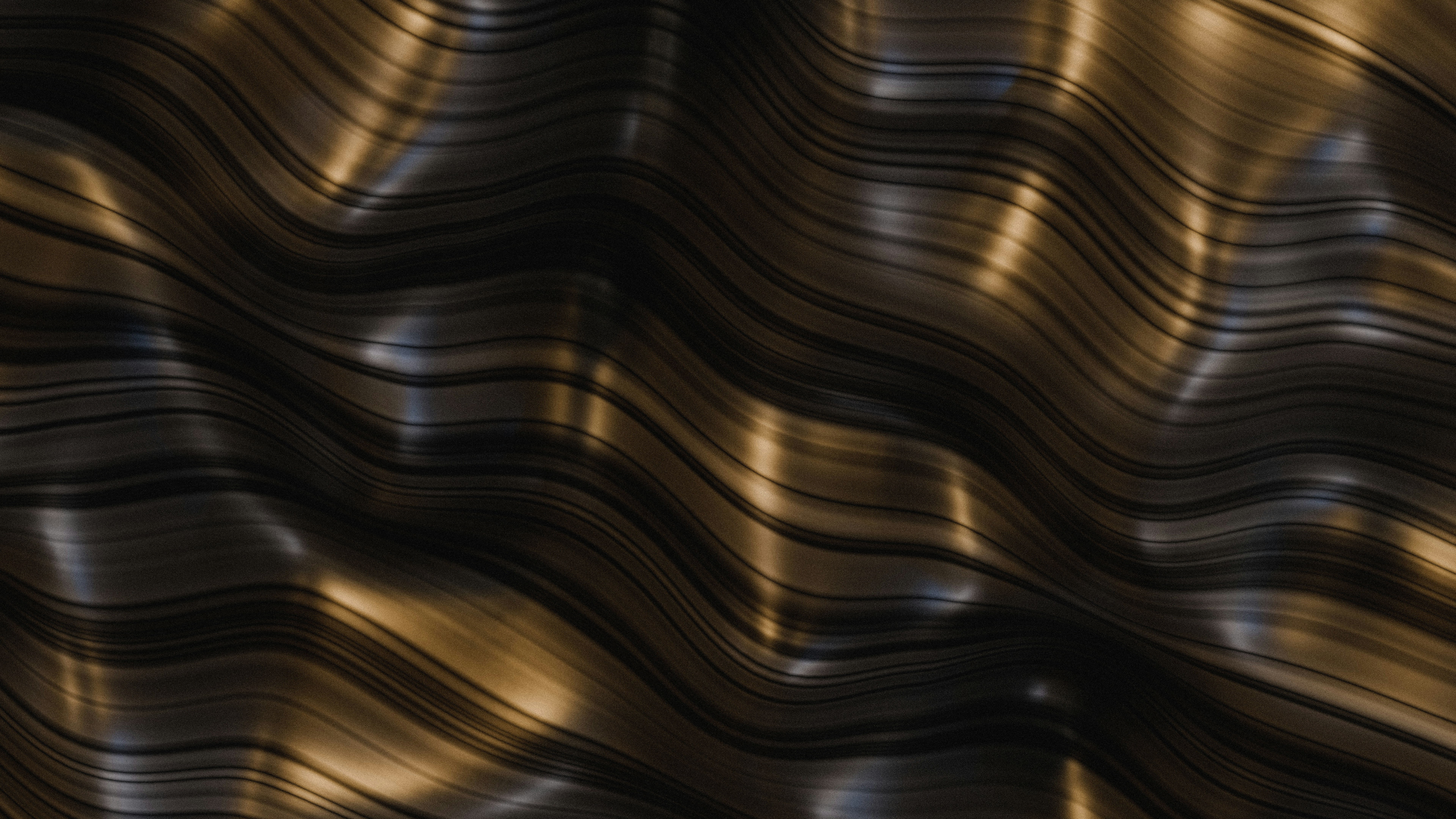 Wavy metallic texture with light reflections. photo – Free Abstract ...