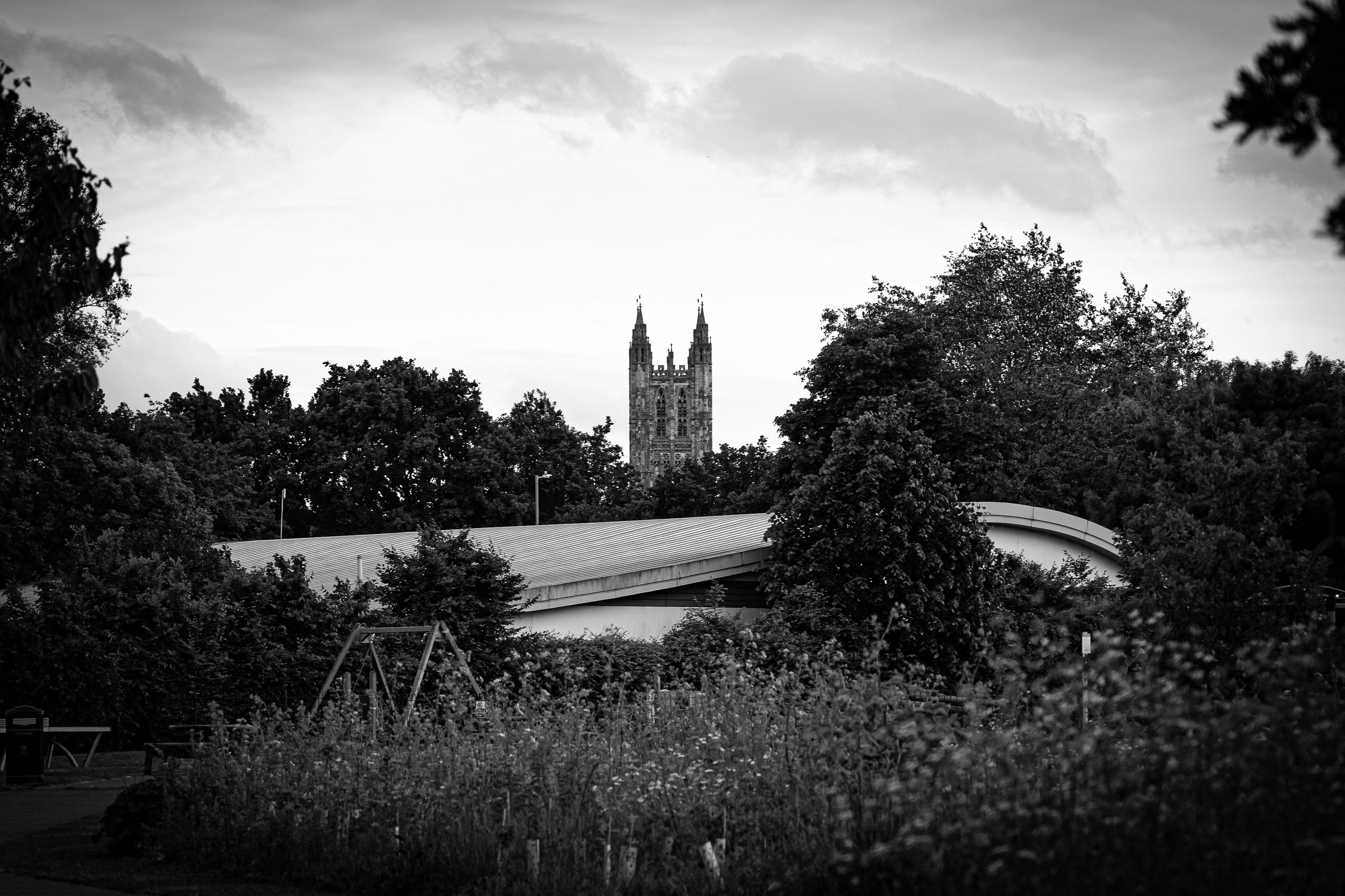the canterbury catherdral in a distance.