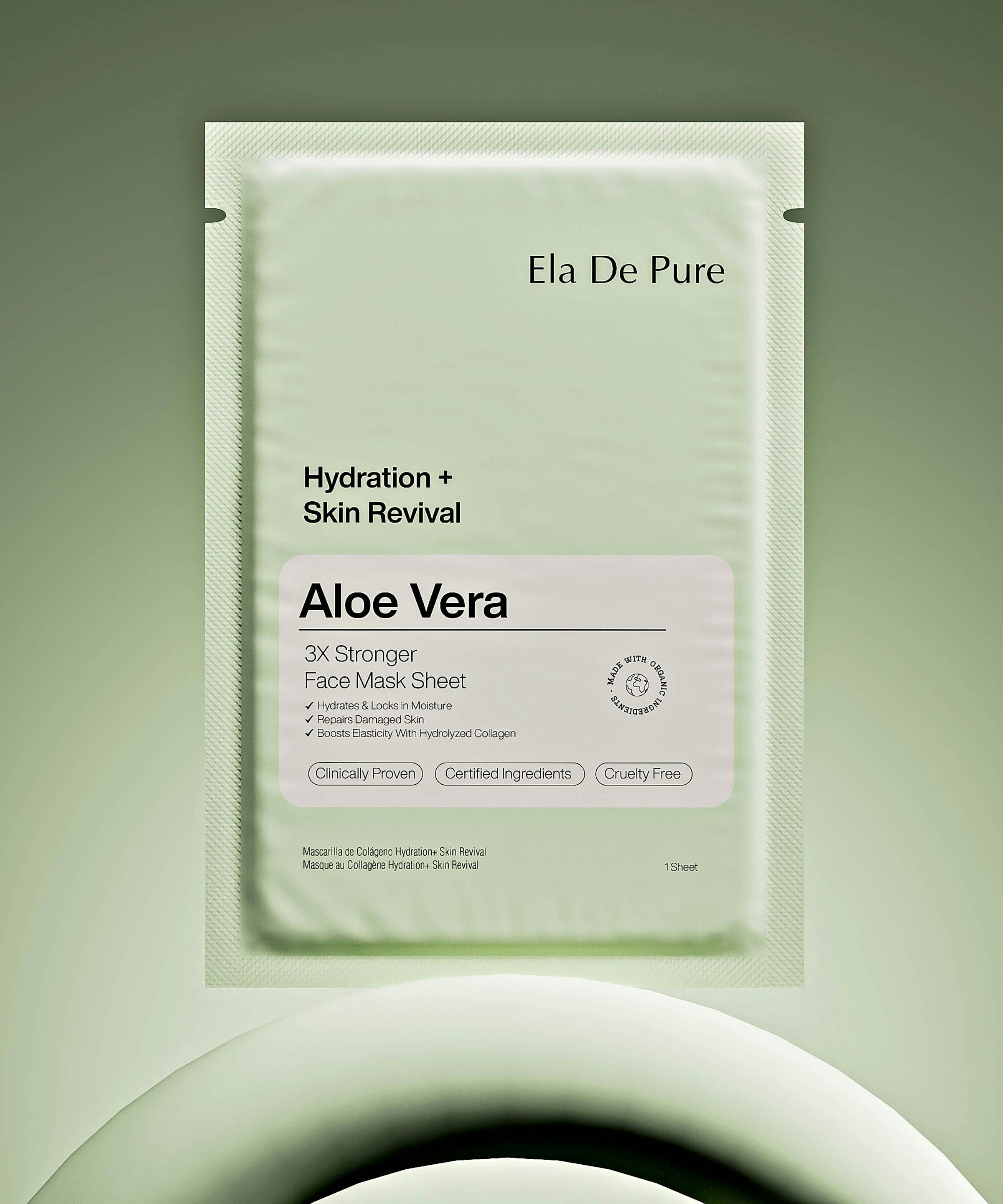 Aloe vera face mask sheet for hydration and revival. photo – Free ...
