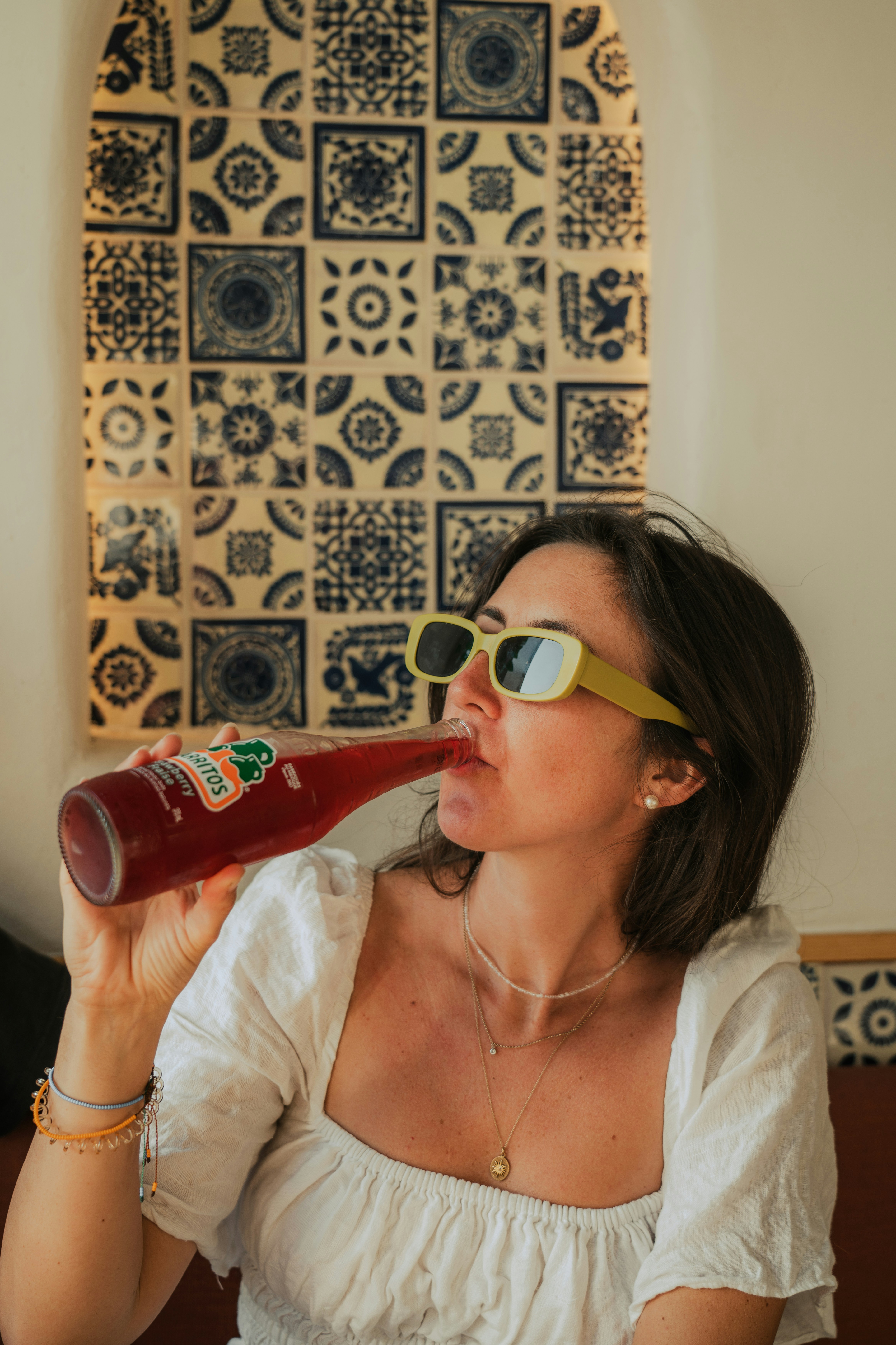 Sipping Serenity: A Refreshing Moment in Style