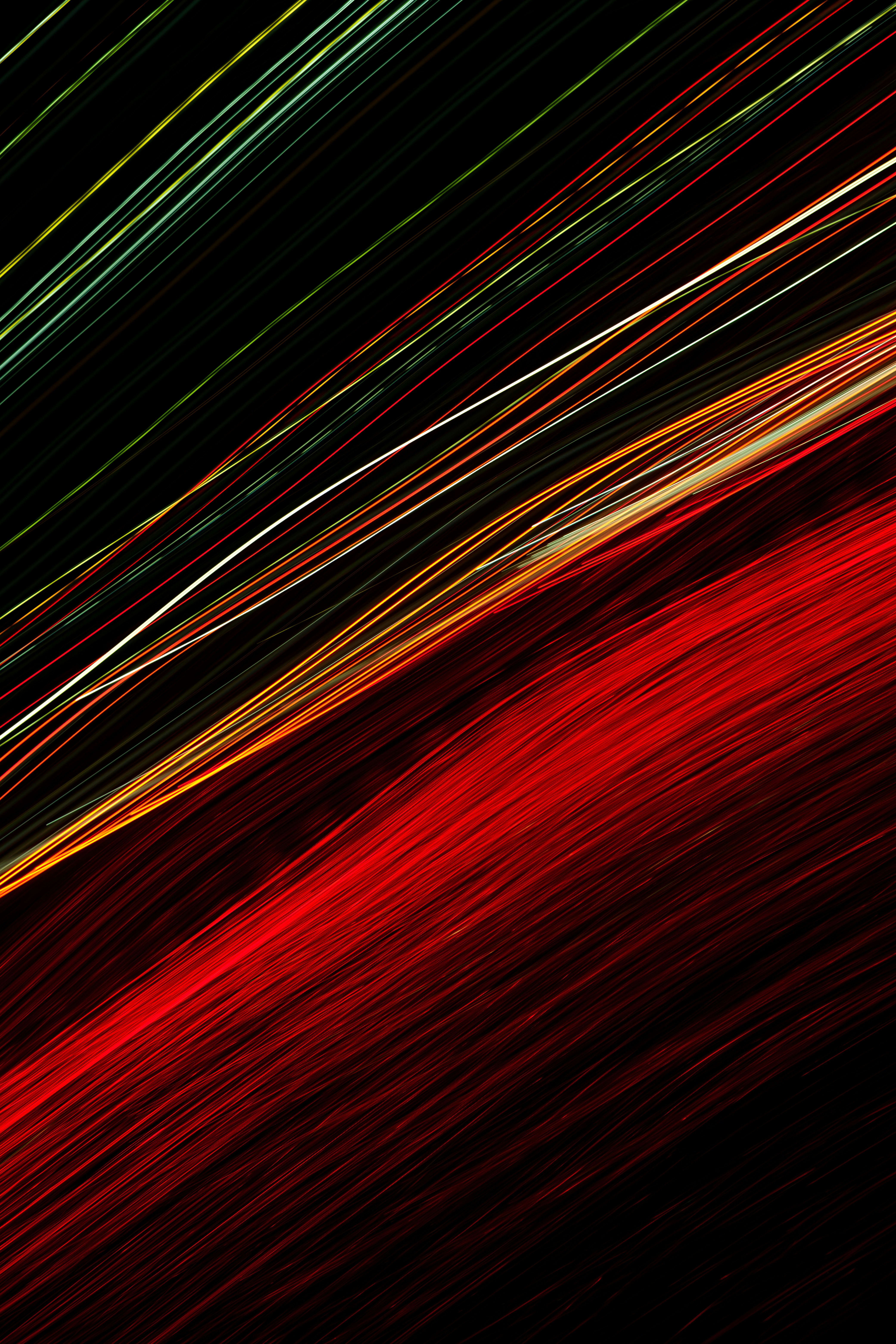 Colorful light streaks against a dark background. photo – Free ...