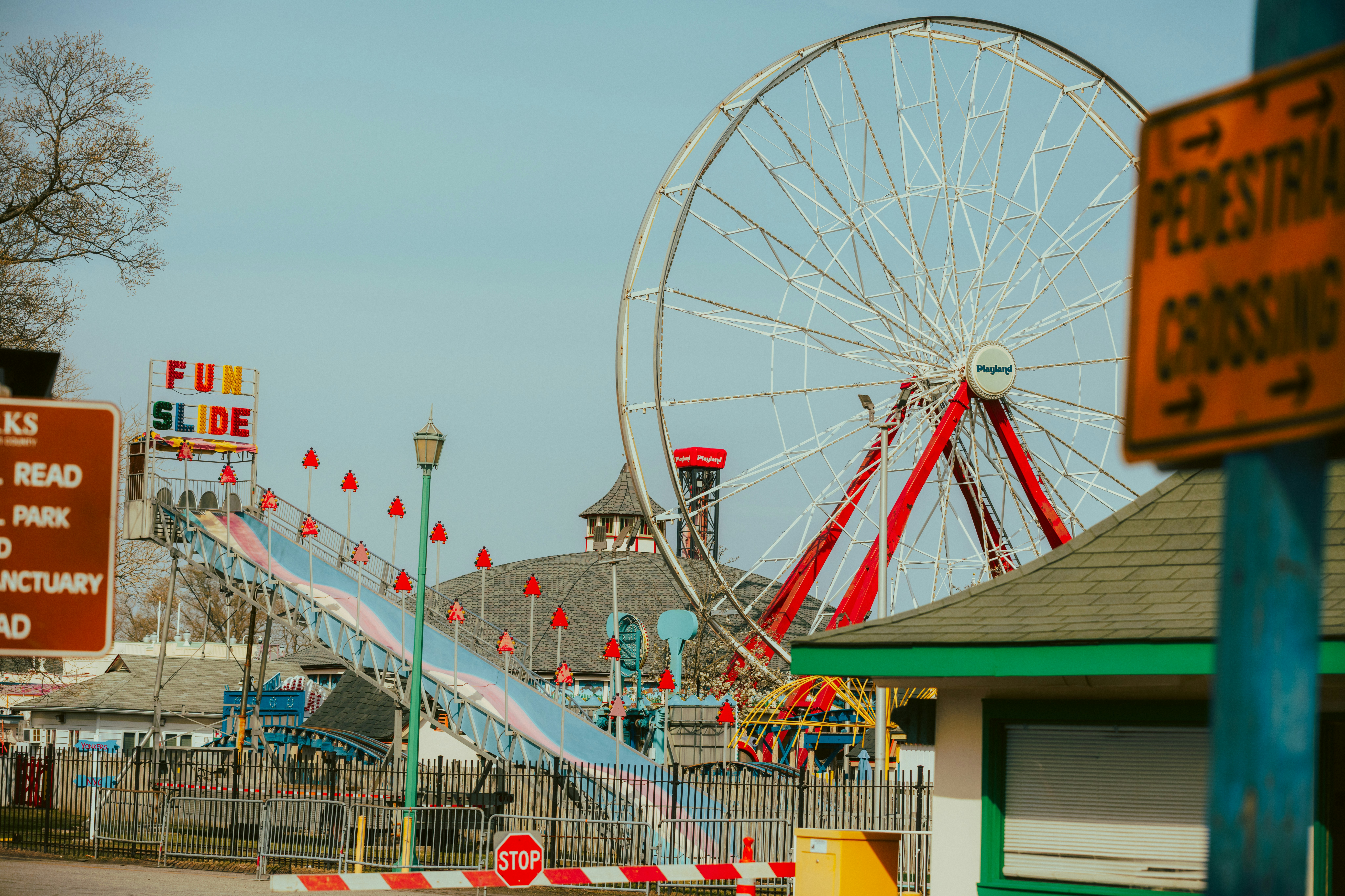 An amusement park with a ferris wheel is visible. photo – Free ...