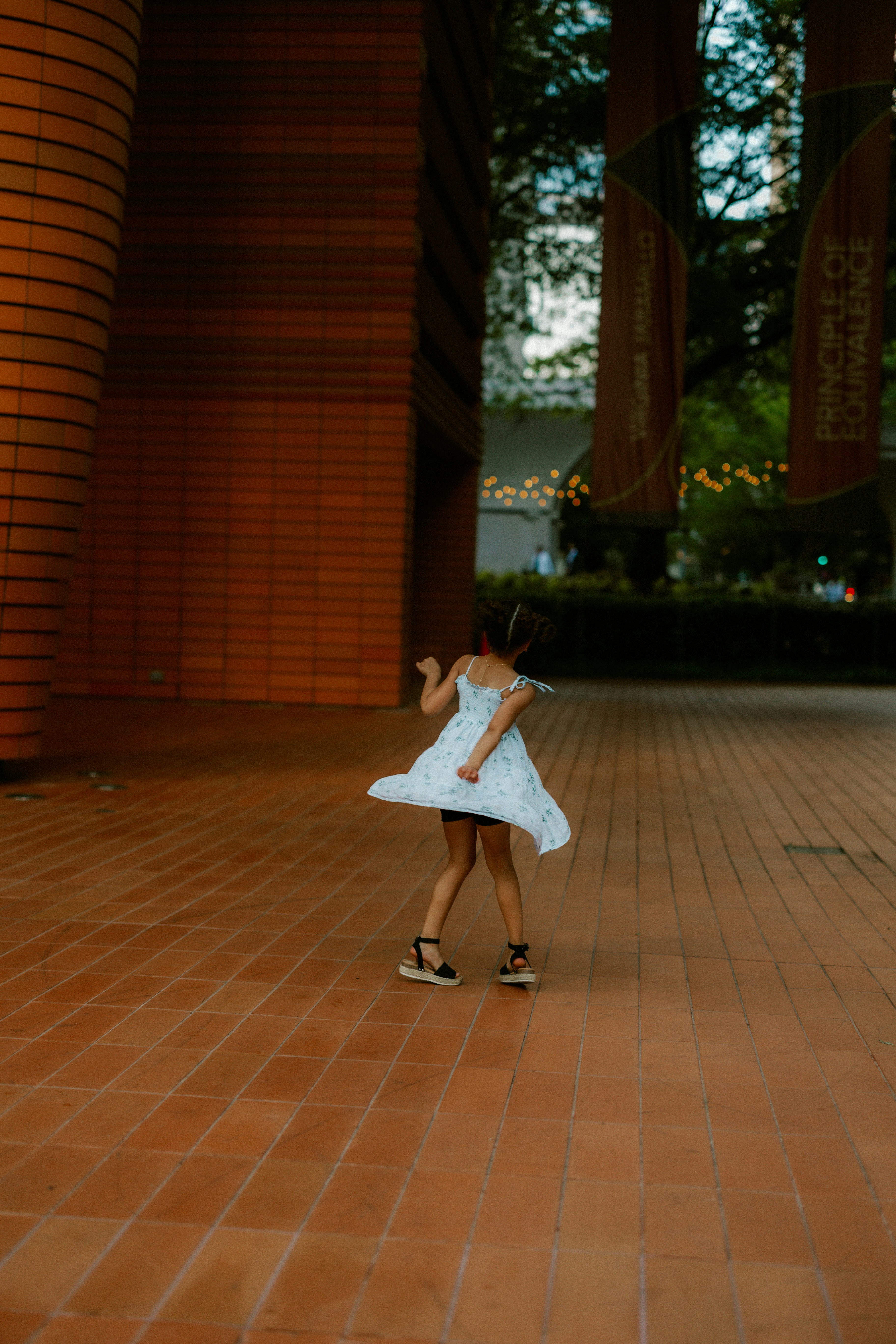 Twirl in the Amber Courtyard