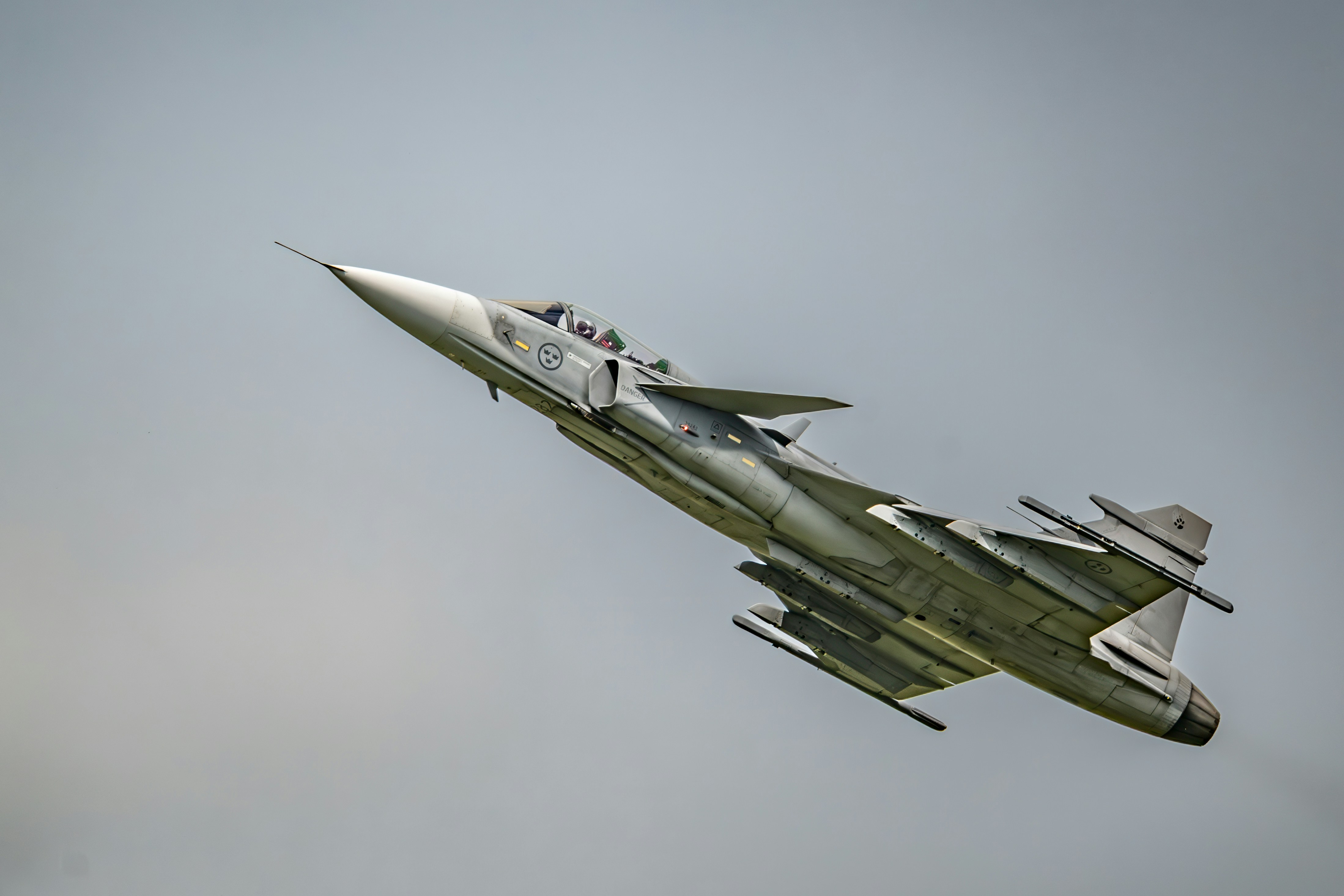 Lean-Forward Delta: A Cold-Gray Interceptor in Soaring Flight