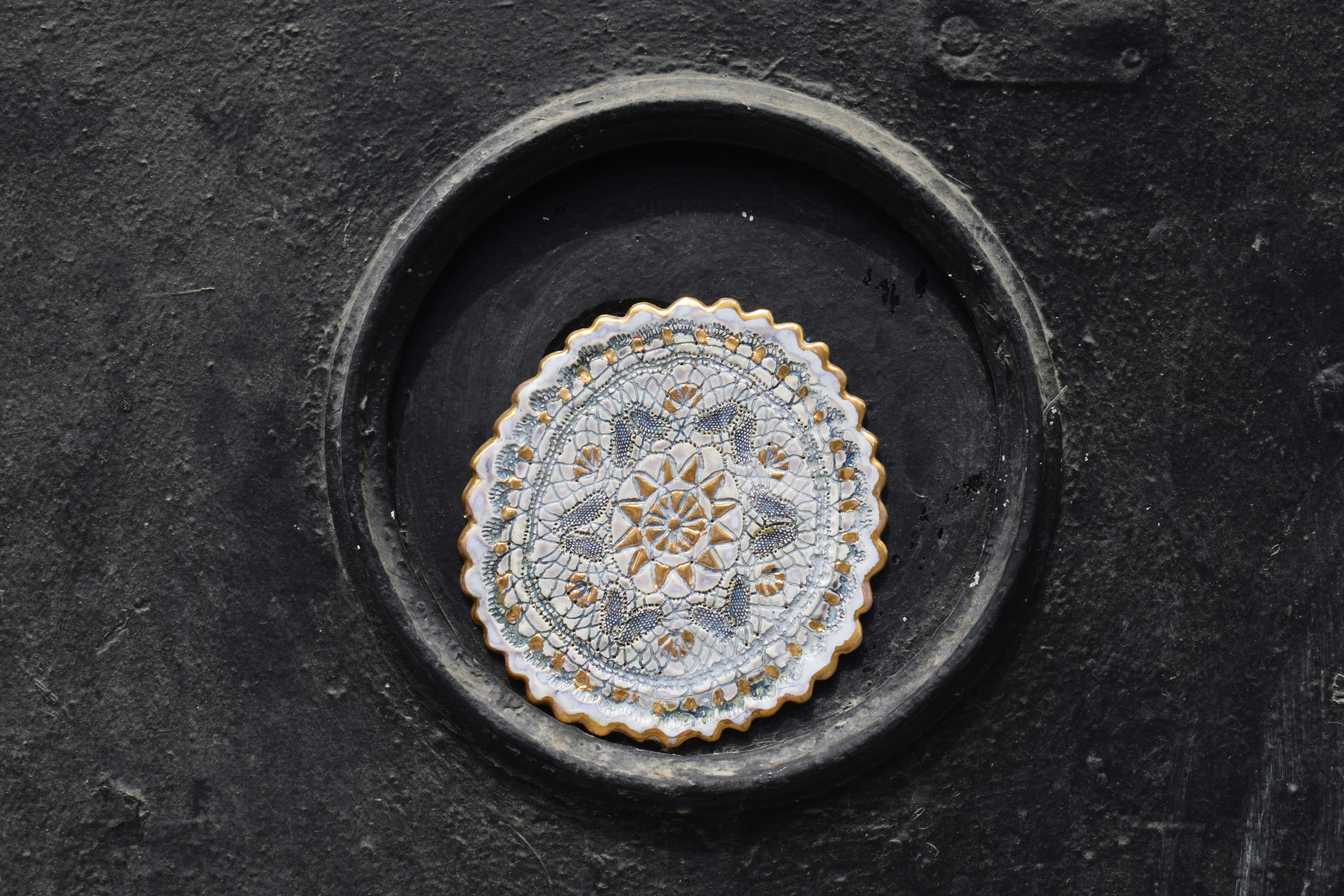 Lacework Medallion in a Dark Ring