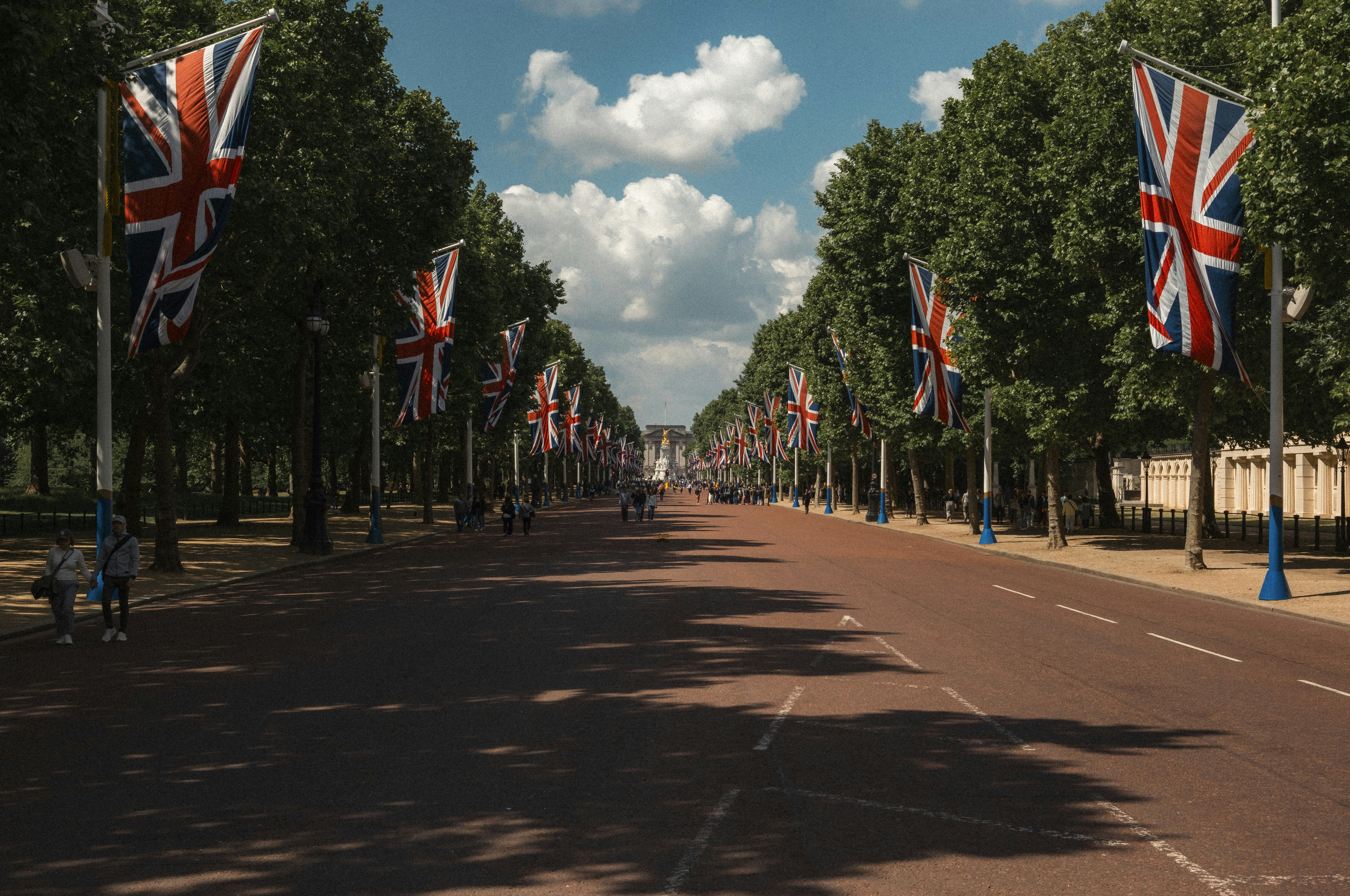 A british street is decorated with union jack flags. photo – Free ...