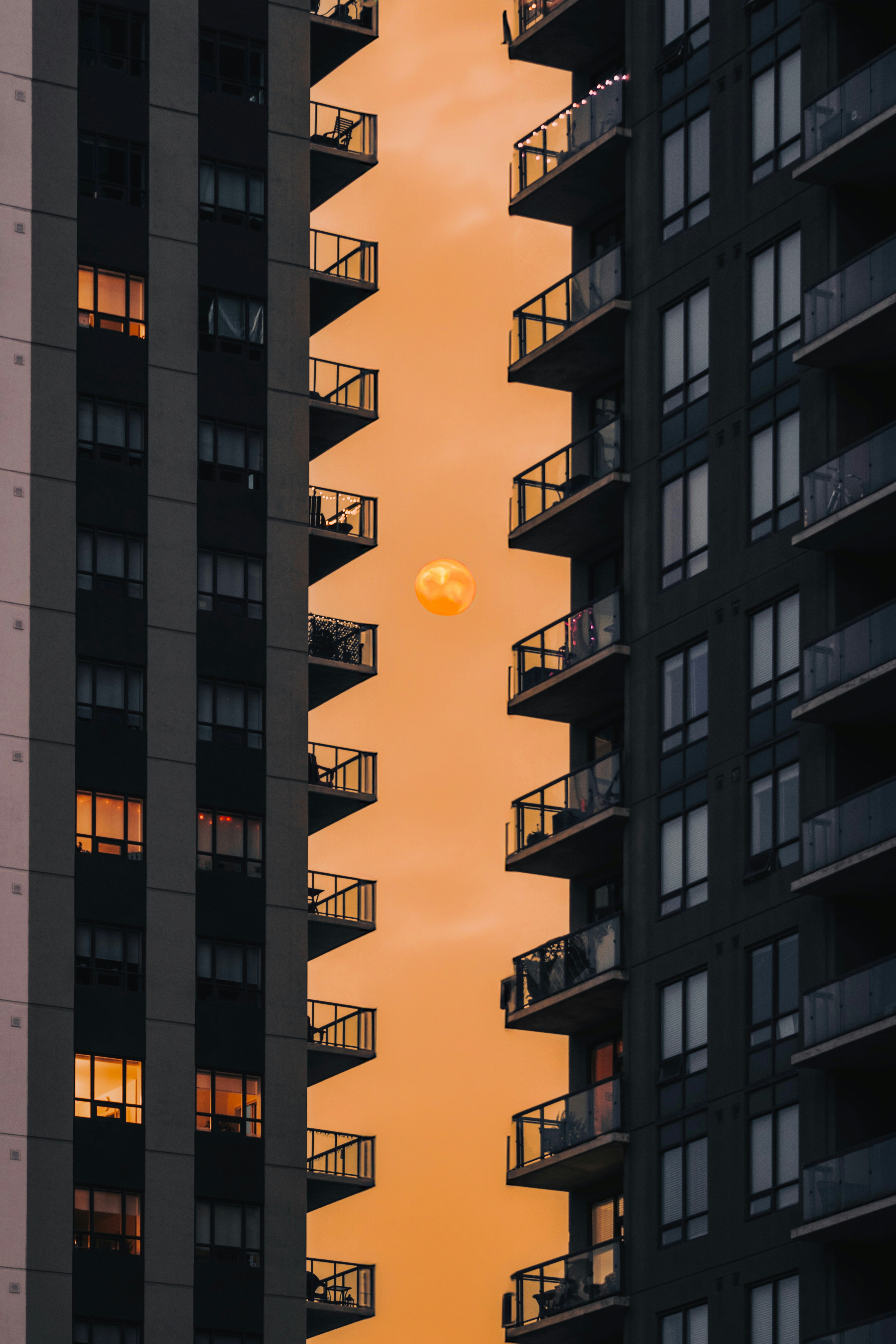 Urban Sunset: A Celestial Encounter