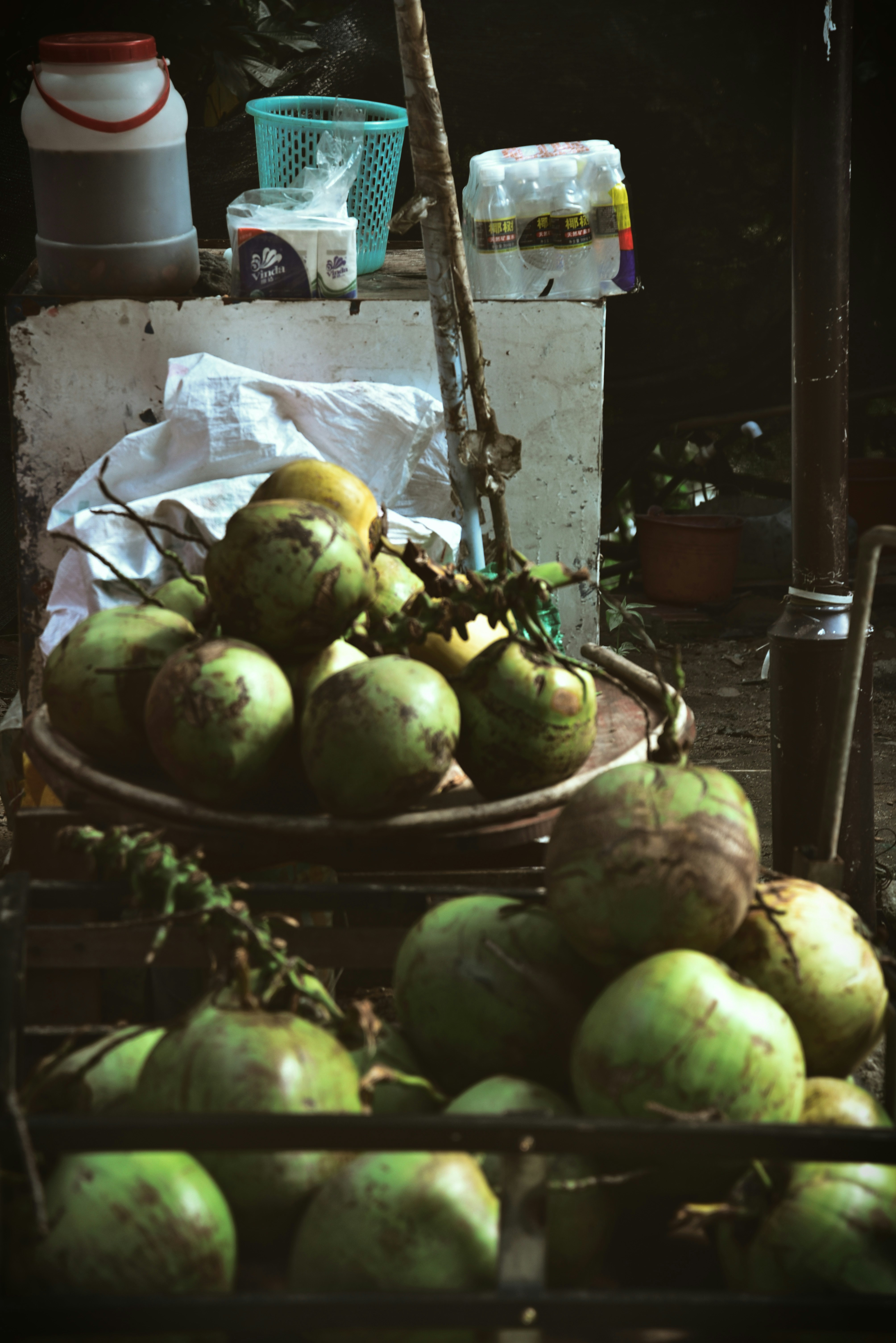 Harvest of Green Delights: A Market Scene