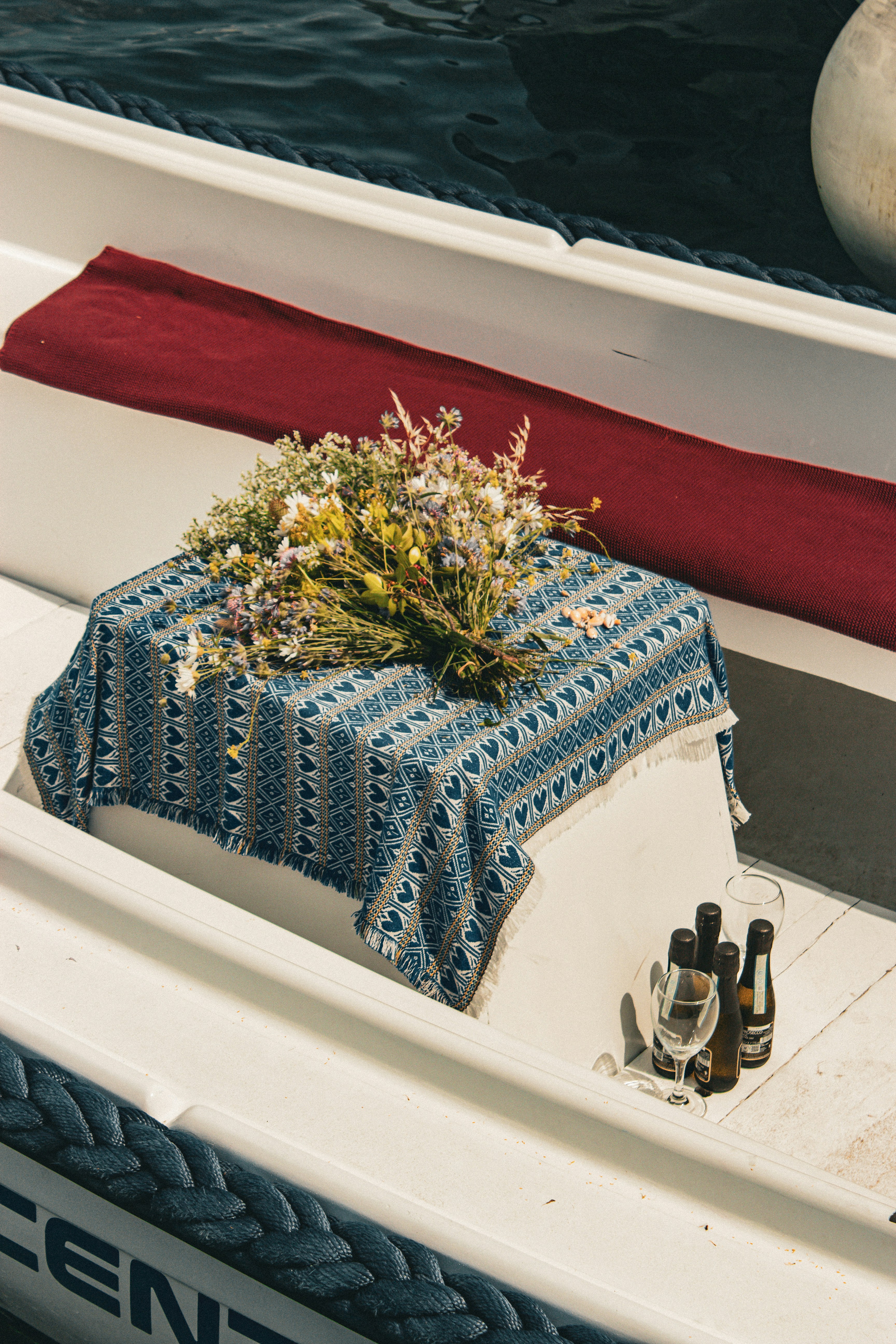 Bouquet on a Quiet Bow: Floral Still Life in the Boat