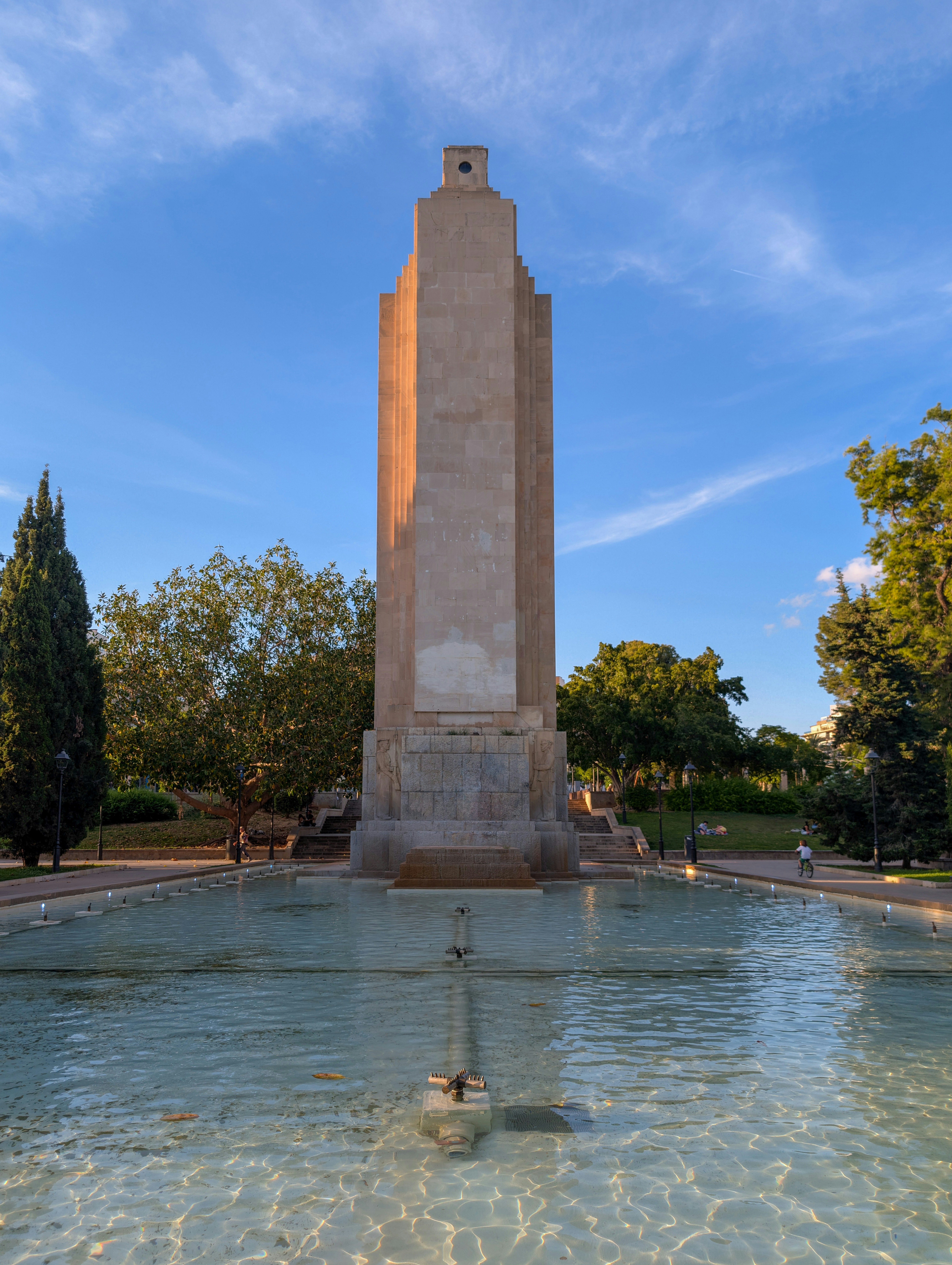Monumental Reflections: A Tribute in Stone and Water