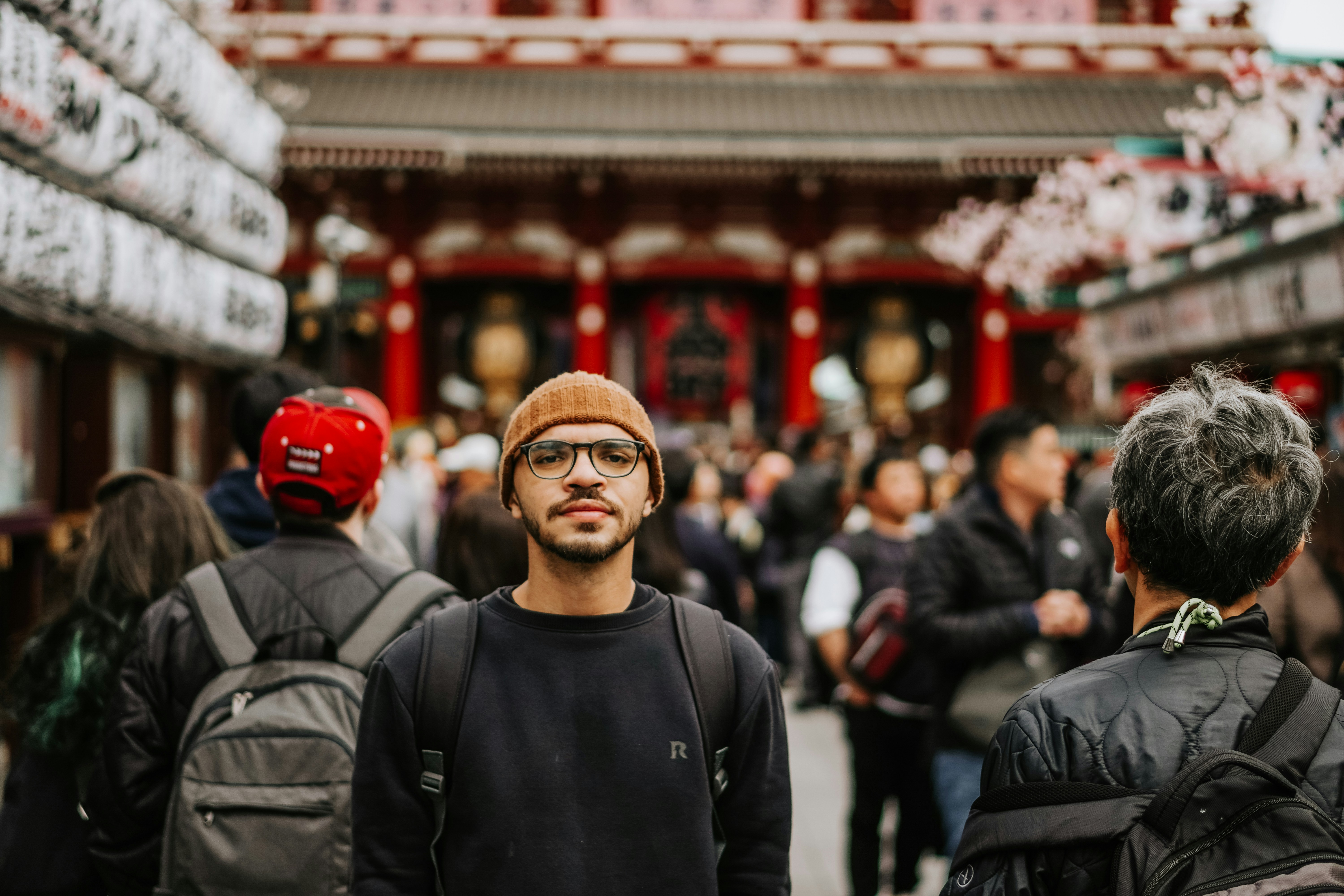 Centered in the Crowd: Portrait at the Red Gate Temple