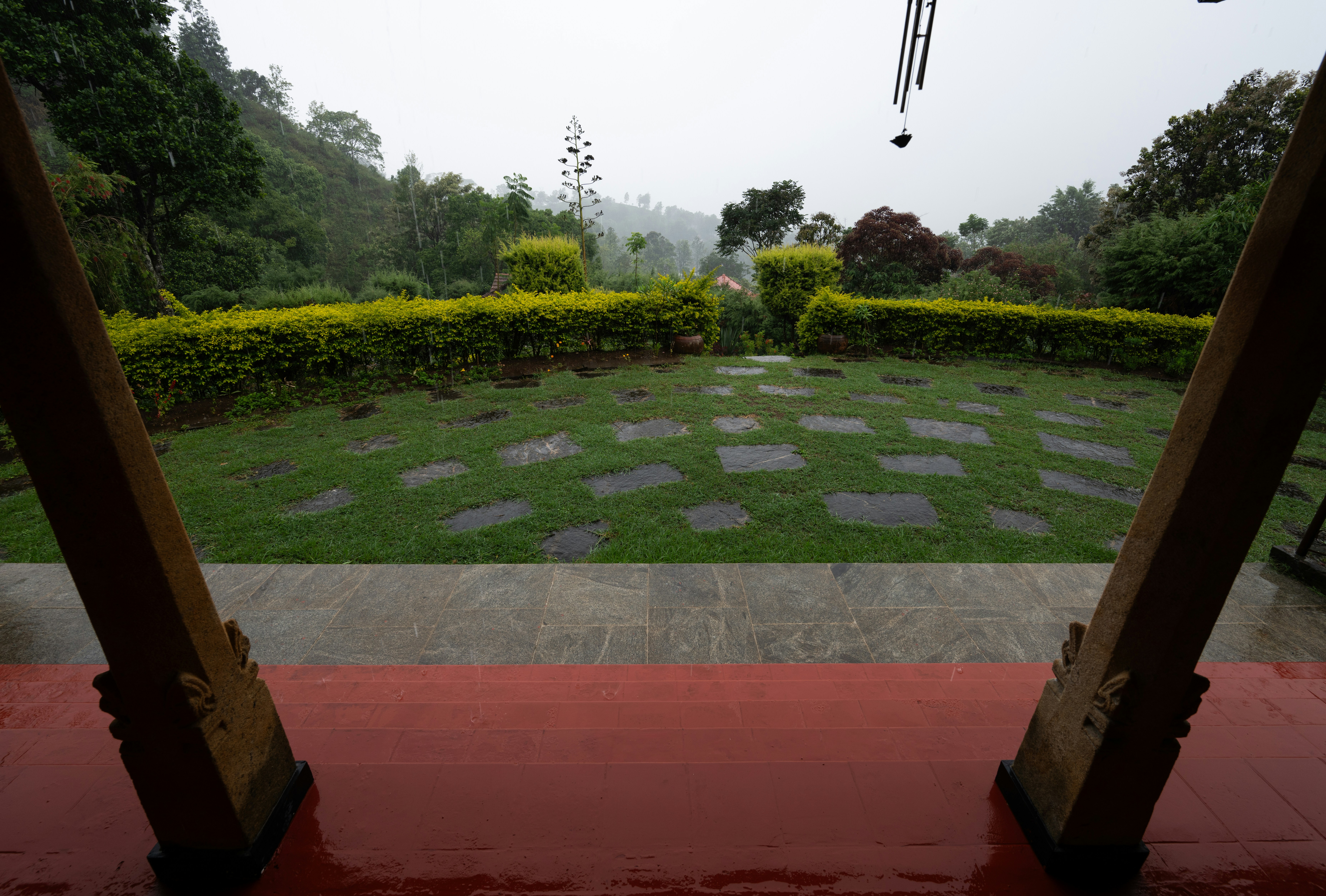 Whispers of Rain in a Serene Garden Retreat