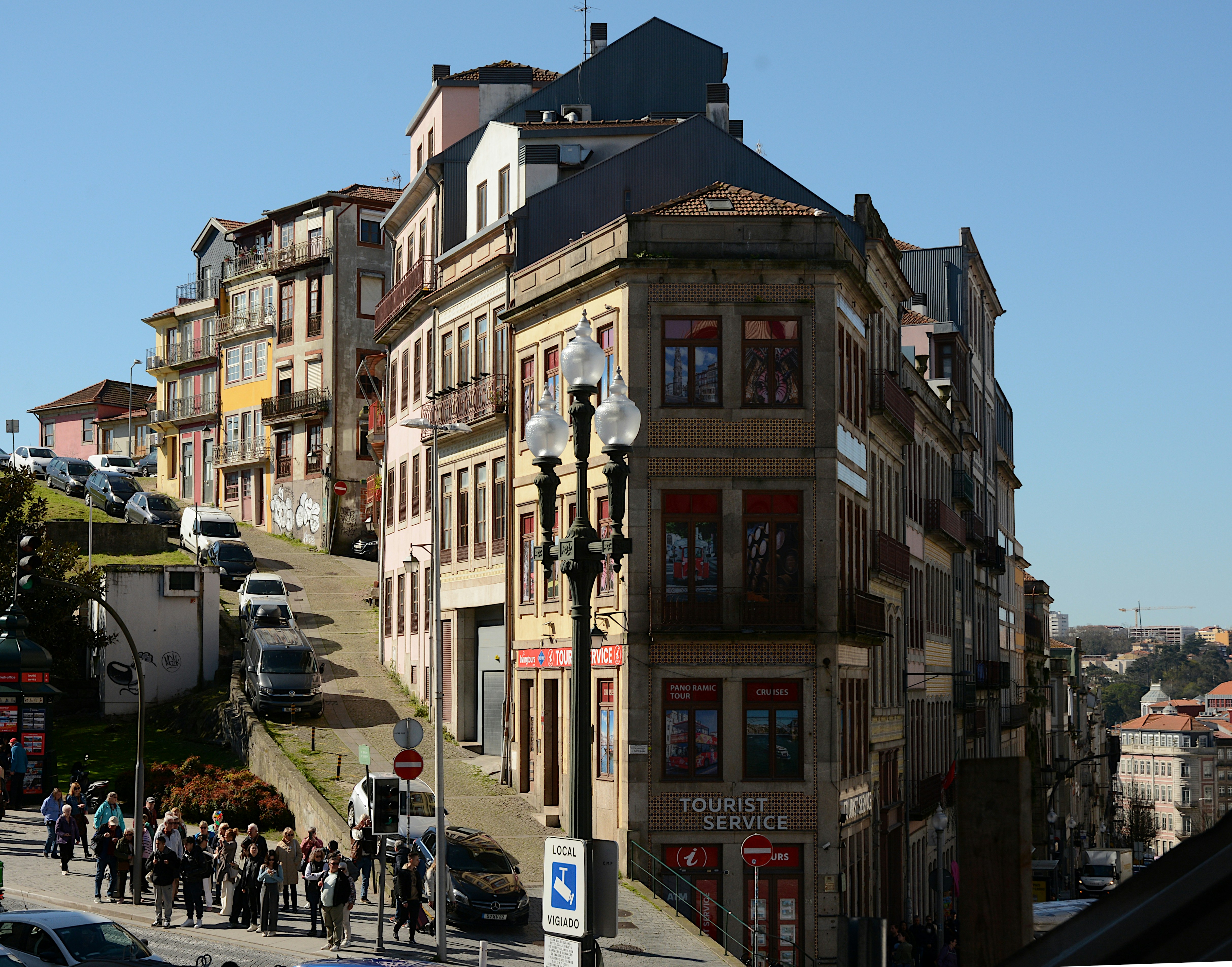 Historic european buildings line a steep street. photo – Free Building ...