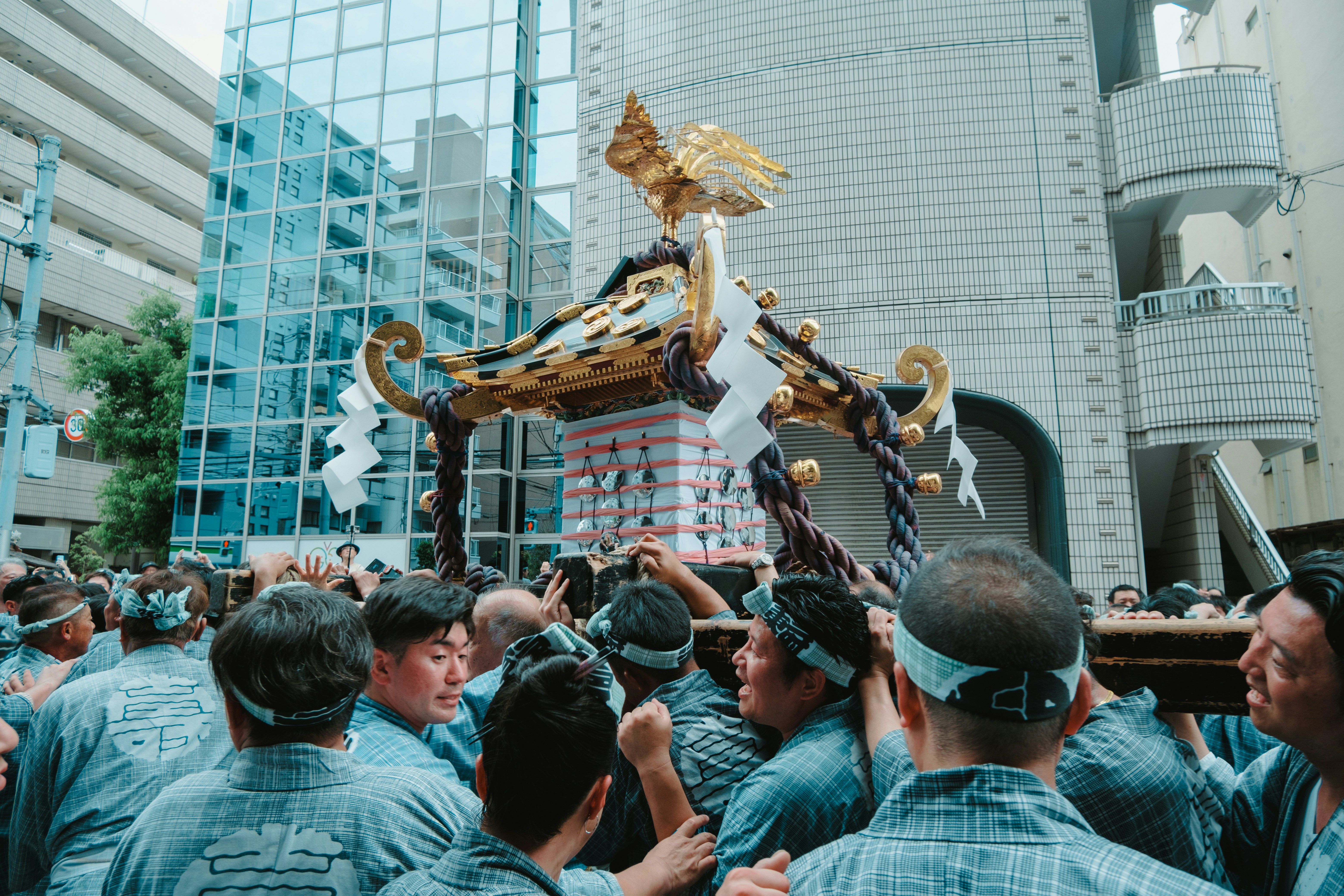 People carry a traditional japanese float. photo – Free Japan Image on ...