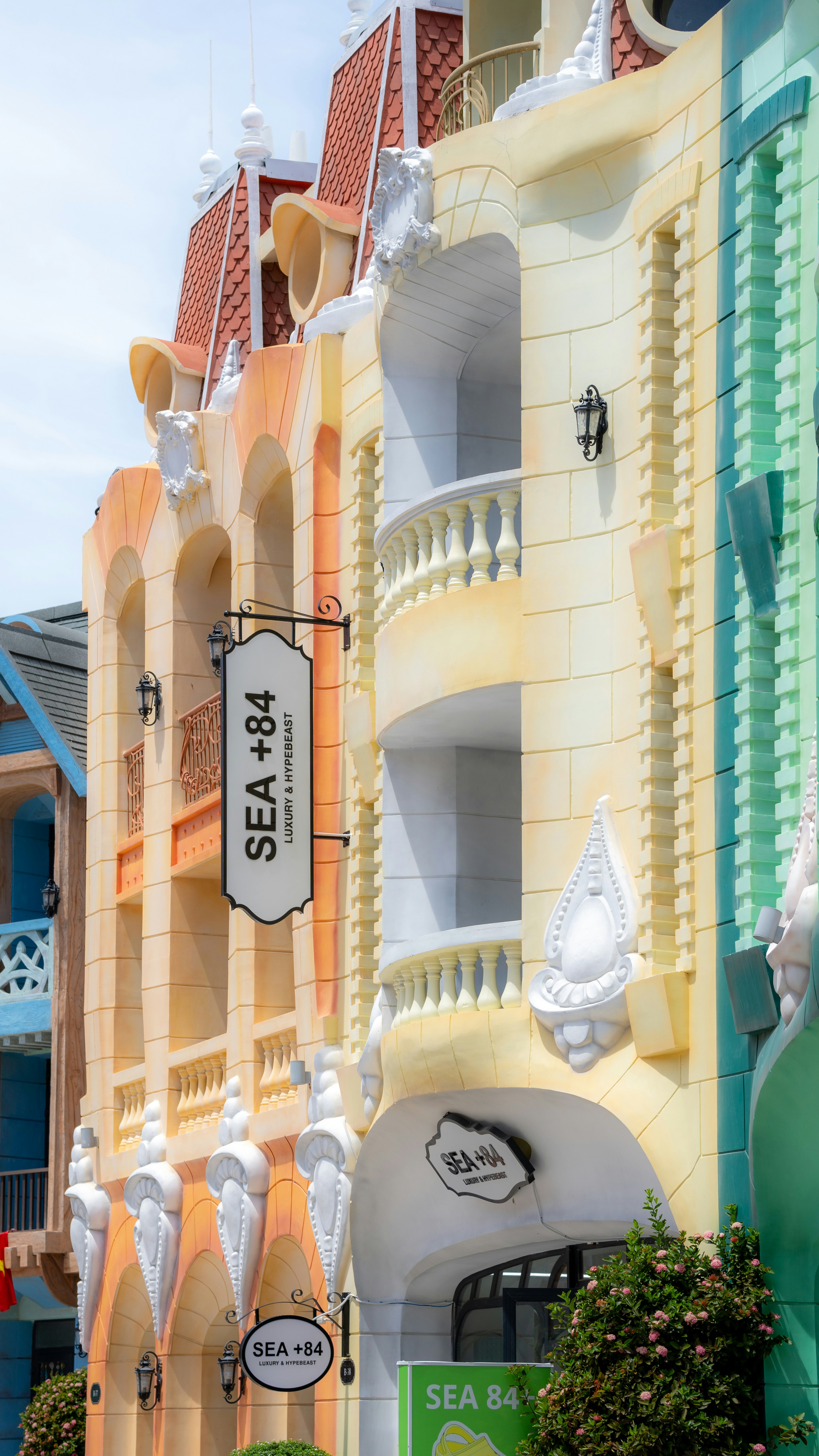 Vietnam, Nha Trang, VinWonders, colors, buildings, house, colorful, architecture, design, European, landscape