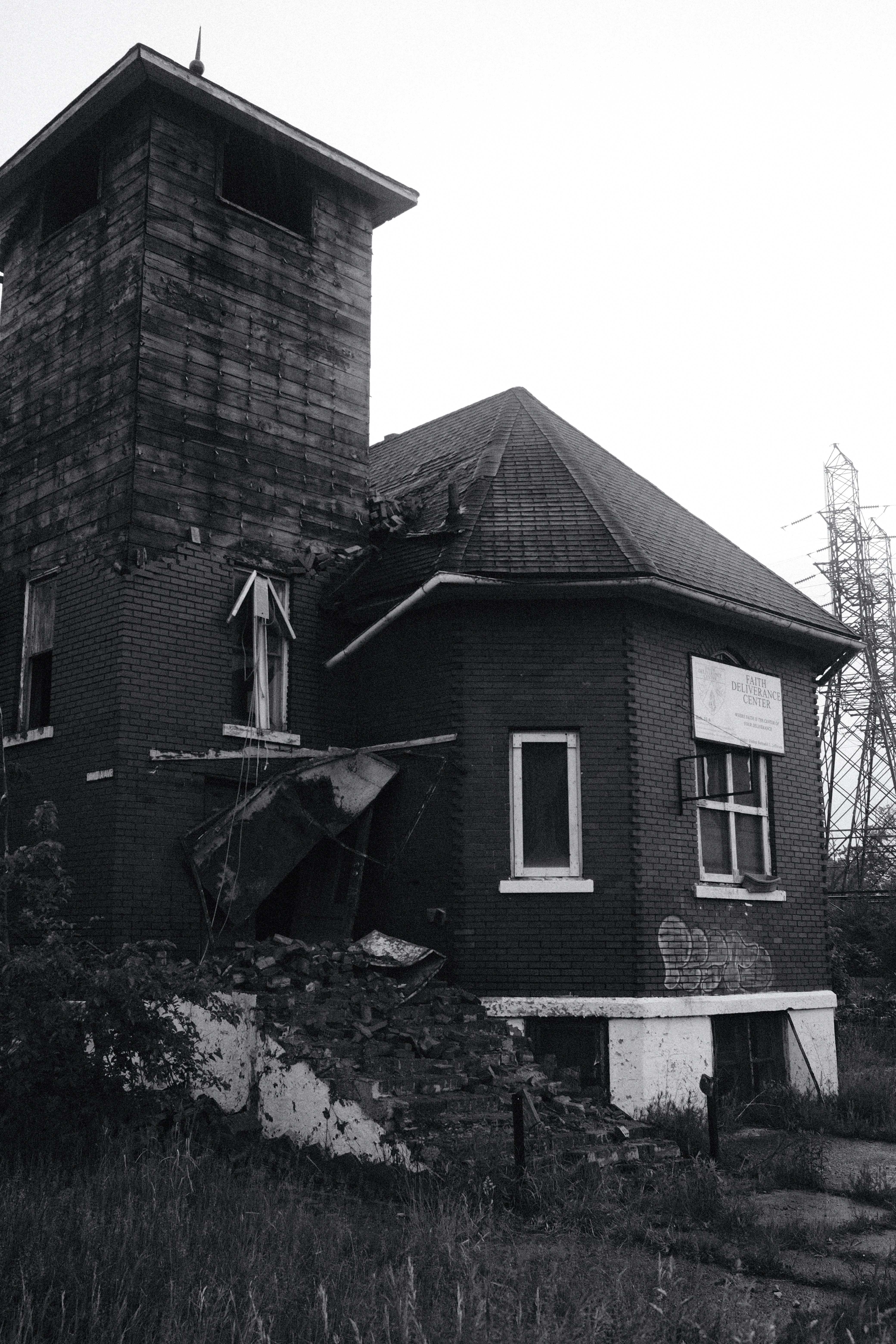 Ruined Brick Outpost: A Wind-Worn Structure Clings to its Past