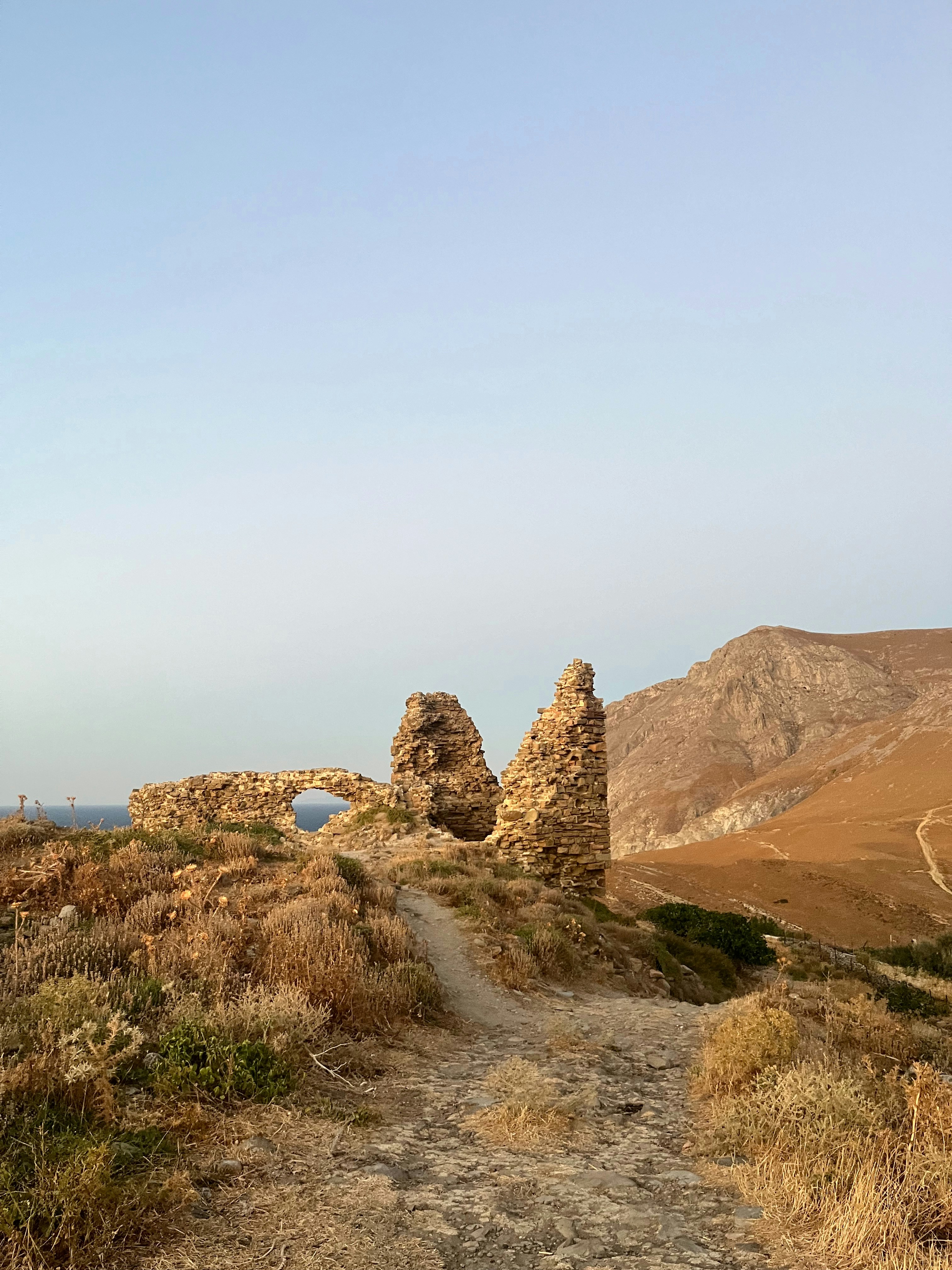 Echoes of Ancient Stone Against a Serene Horizon