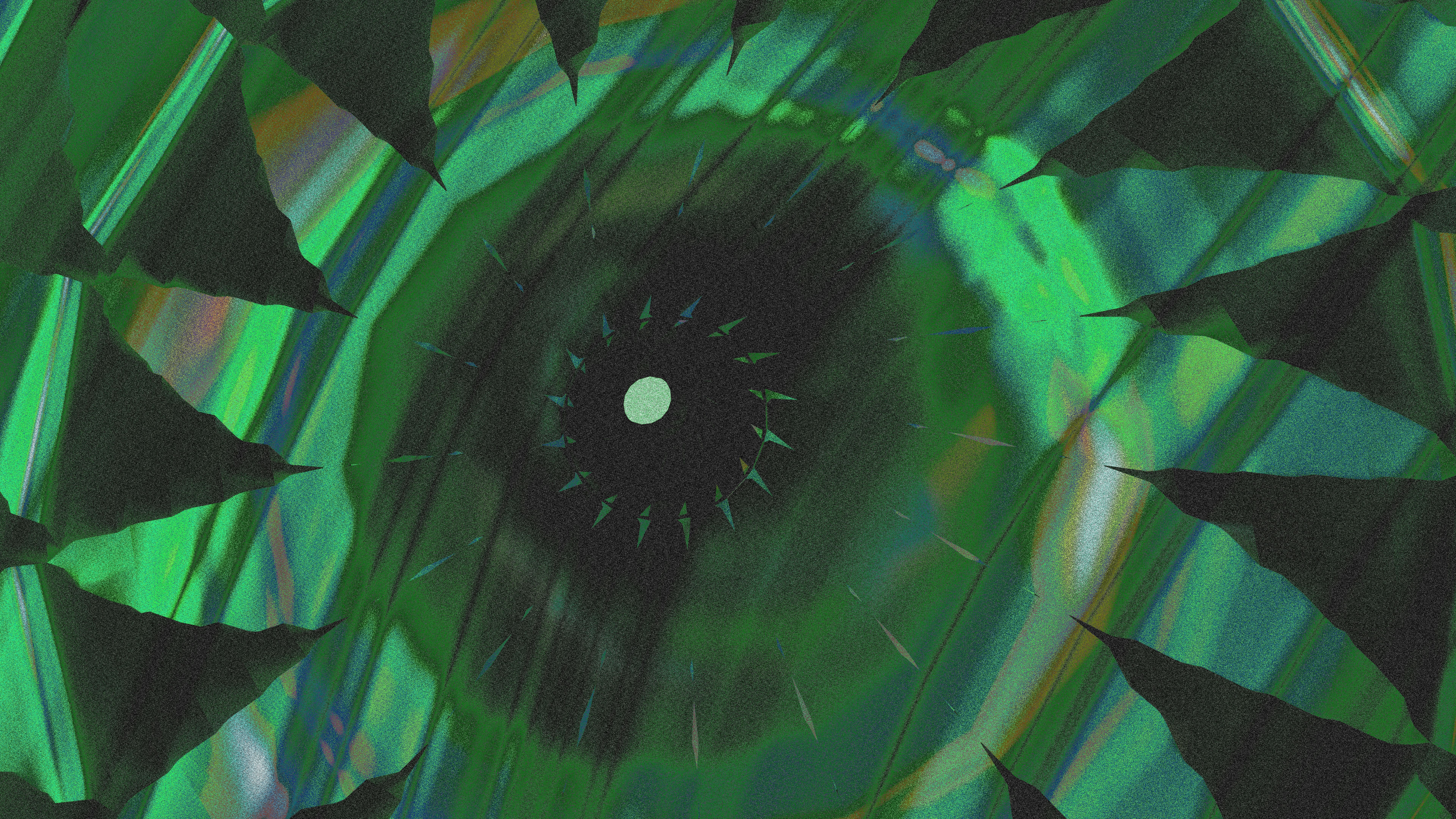 Green abstract eye-like figure with triangular shapes. photo – Free ...
