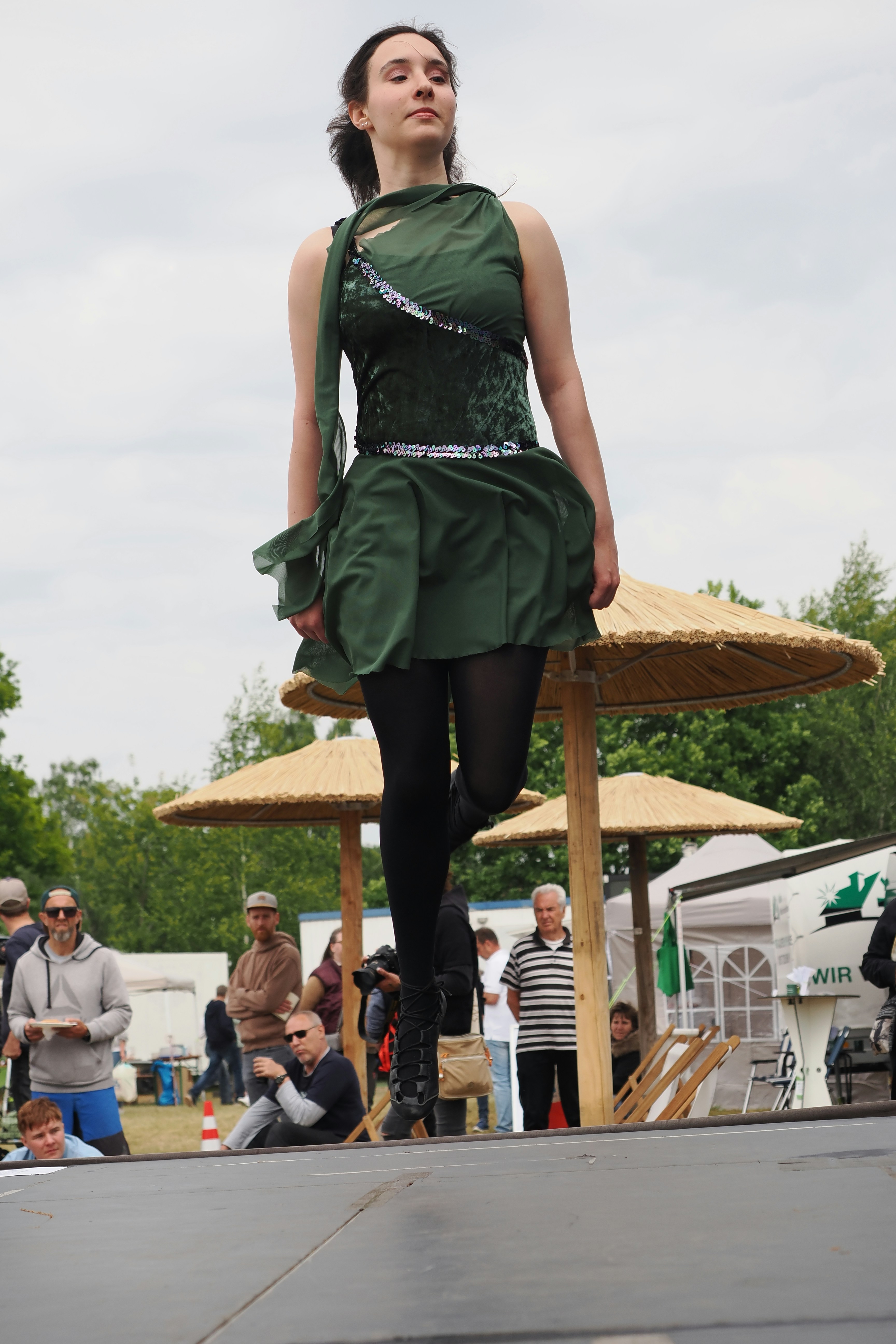 Elegance in Motion: A Dance of Green