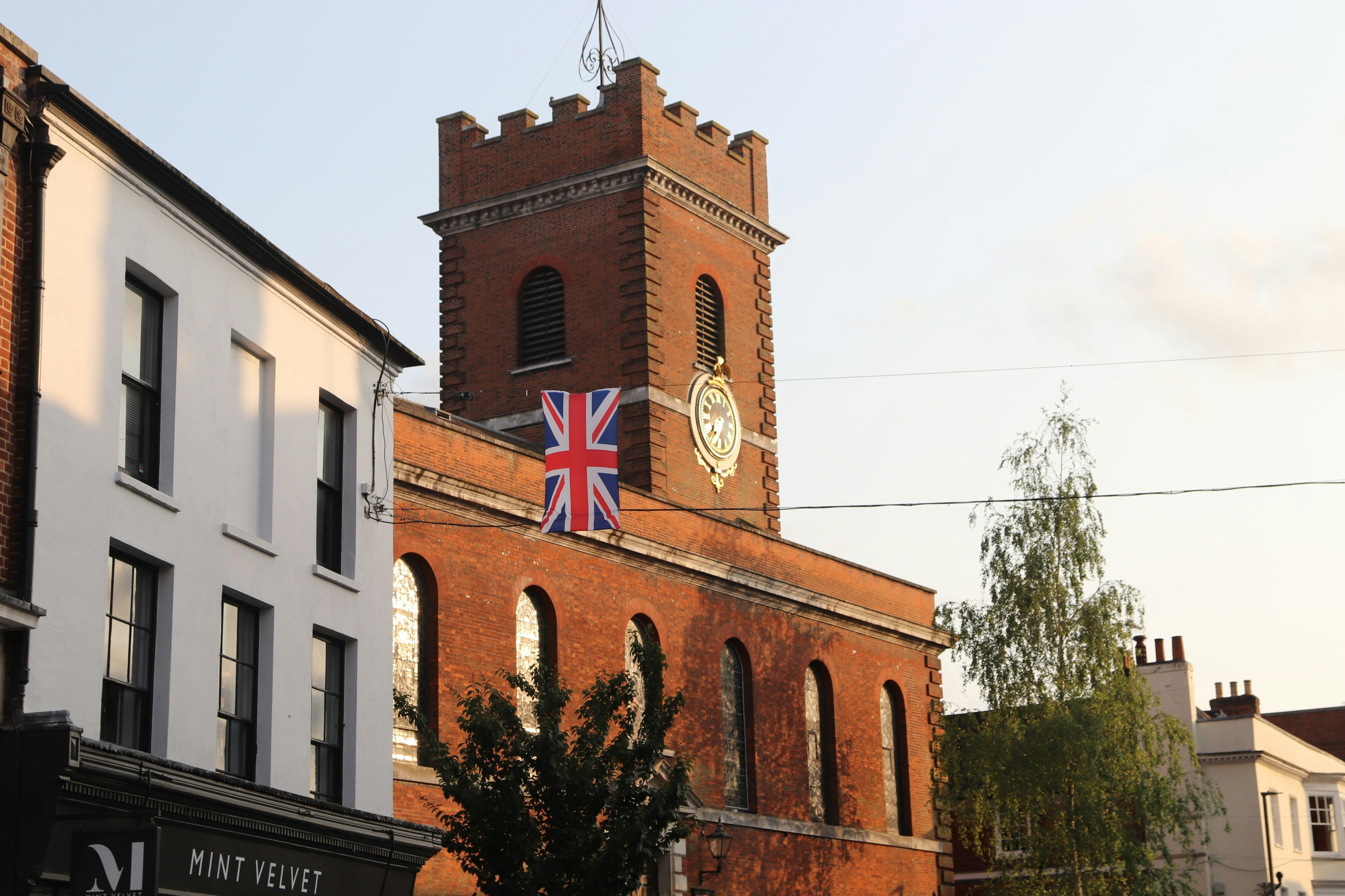 A british church with a union jack flag. photo – Free Building Image on ...