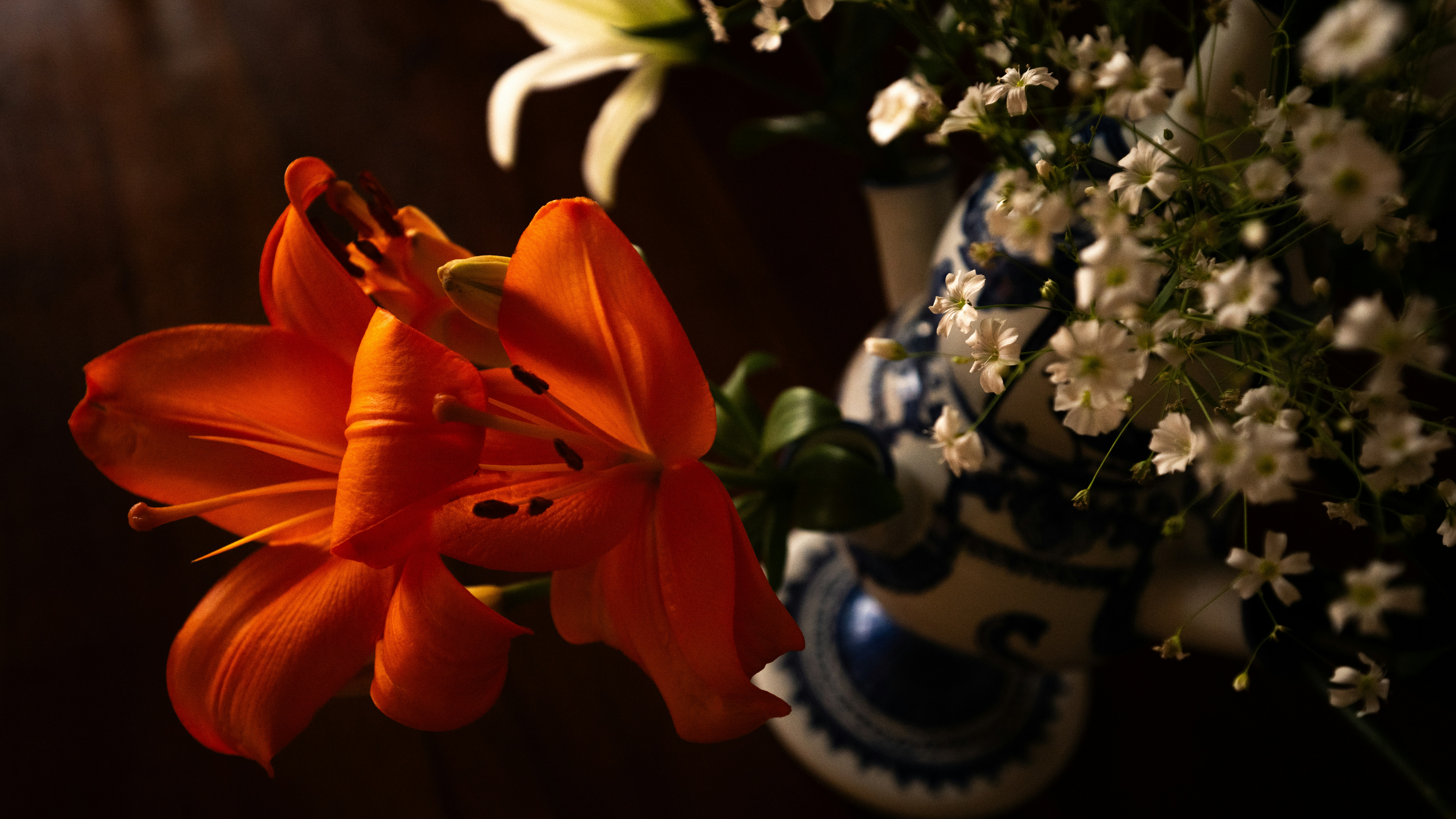 Amber Lily in a Delft-Blue Still Life